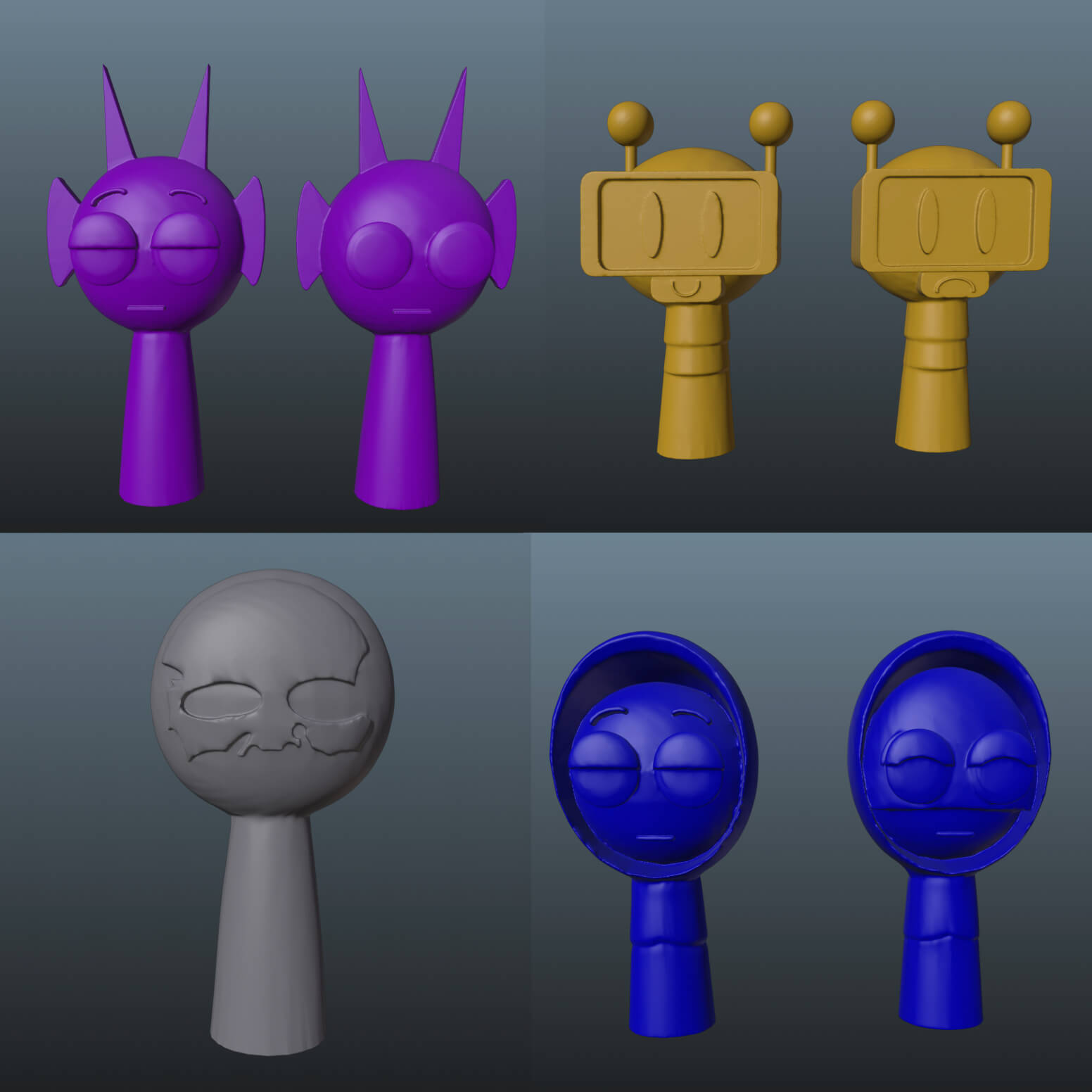 Sprunki Bundle - 3D Model by SOULSBORNEWM