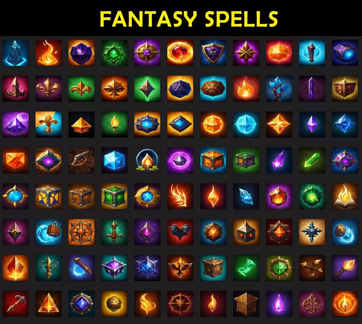 2100 Spellbook & Badges Megapack - 2D Game Asset by SoundPro
