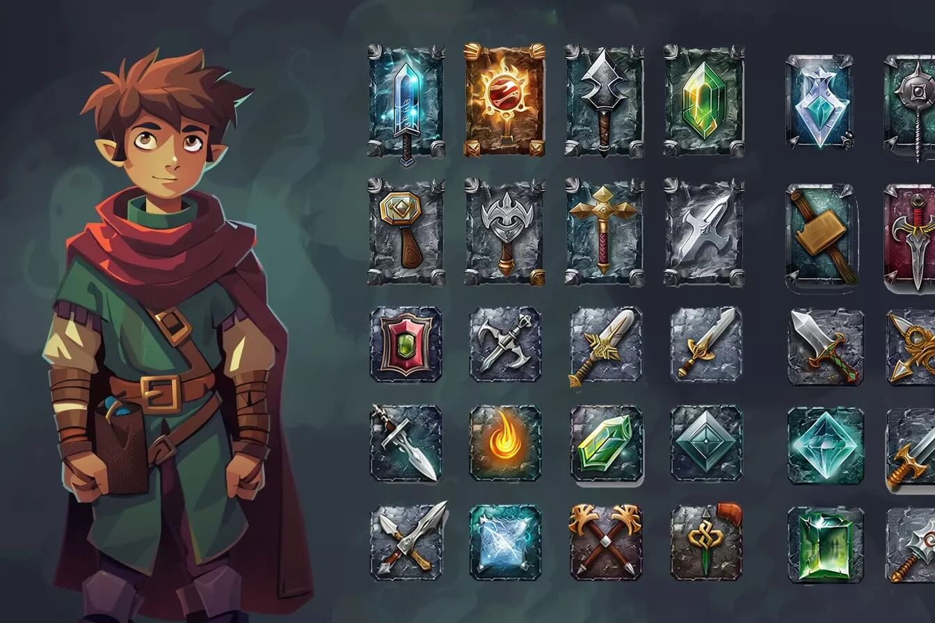 2100 Spellbook & Badges Megapack - 2D Game Asset by SoundPro