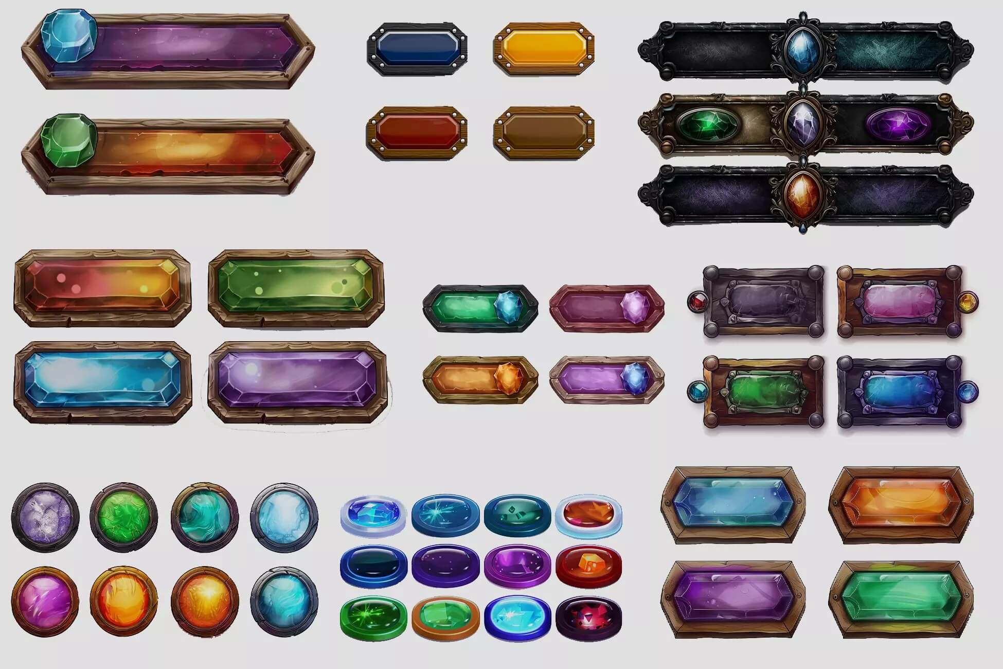 330 Gui Buttons - 2D Game Asset by SoundPro