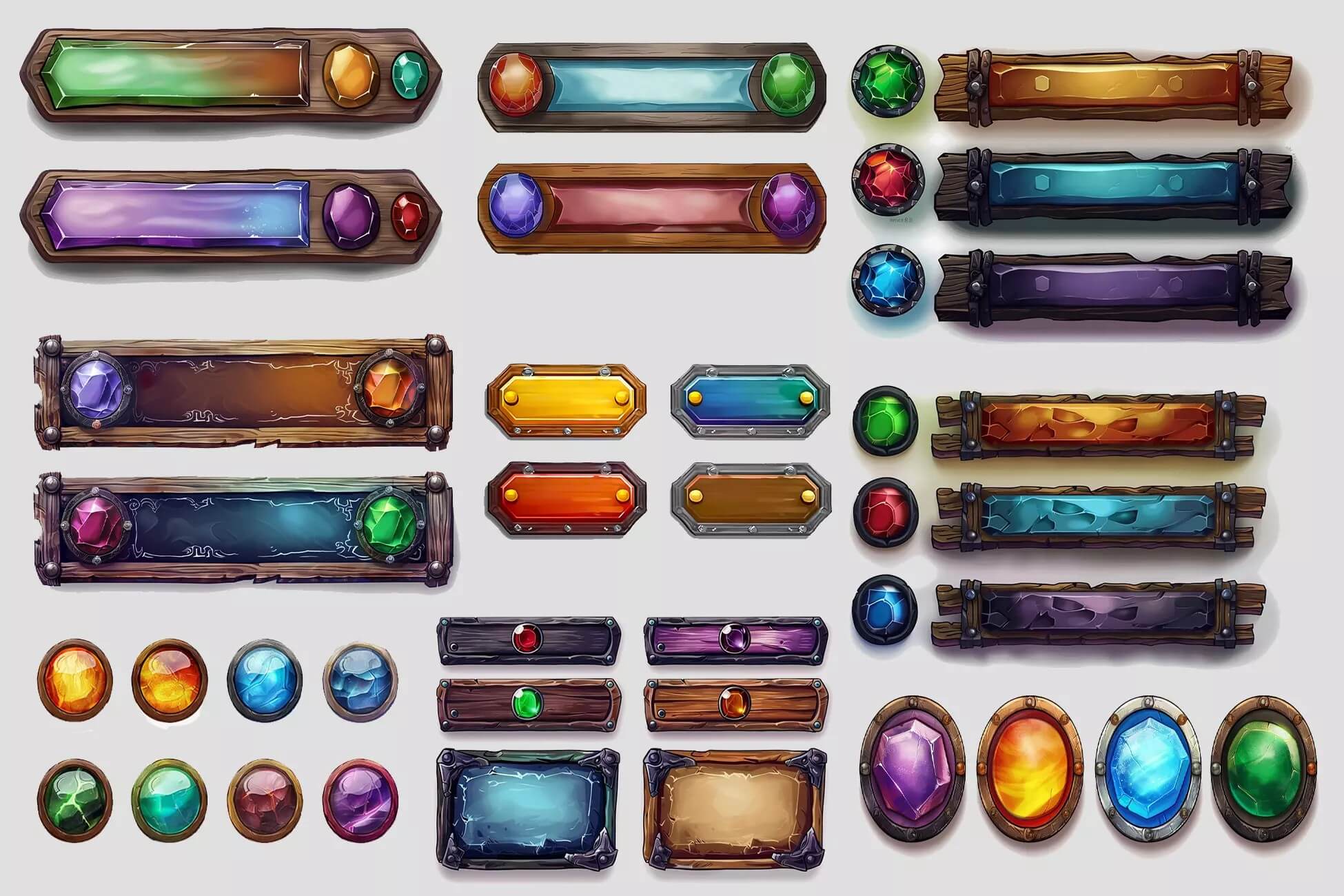 330 Gui Buttons - 2D Game Asset by SoundPro