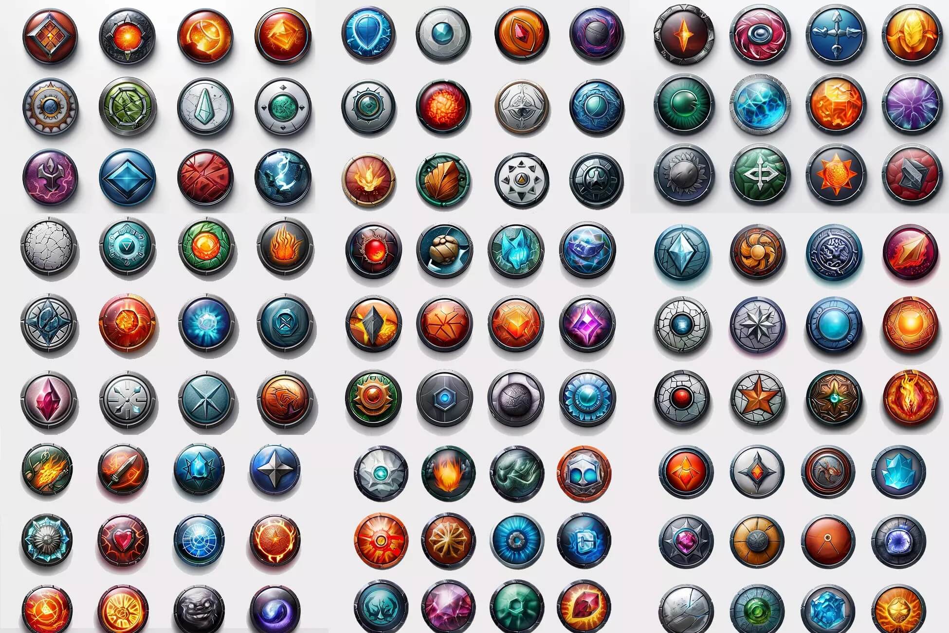 500 Fantasy Badges and Spells - 2D Game Asset by SoundPro