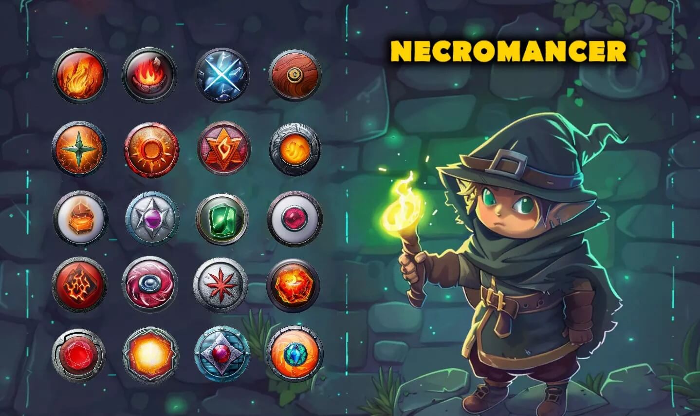 500 Fantasy Badges and Spells - 2D Game Asset by SoundPro