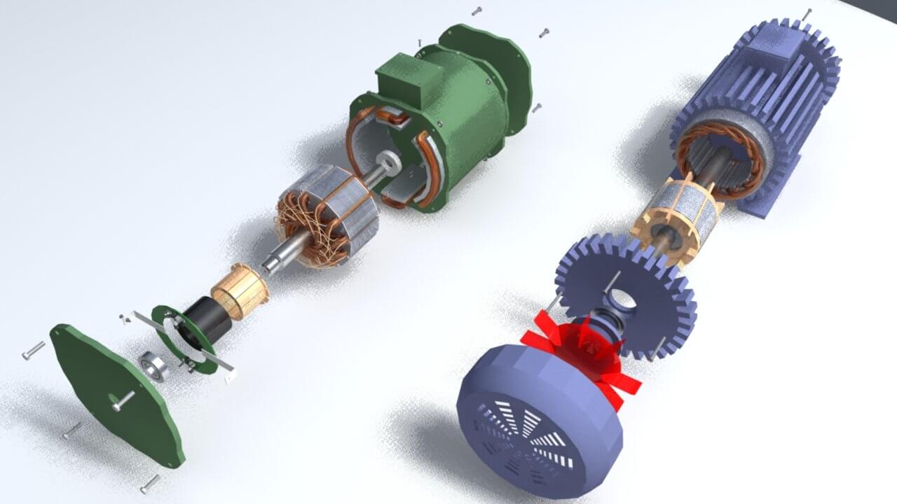 Electric Motor - 3D Model by Sourabh_27