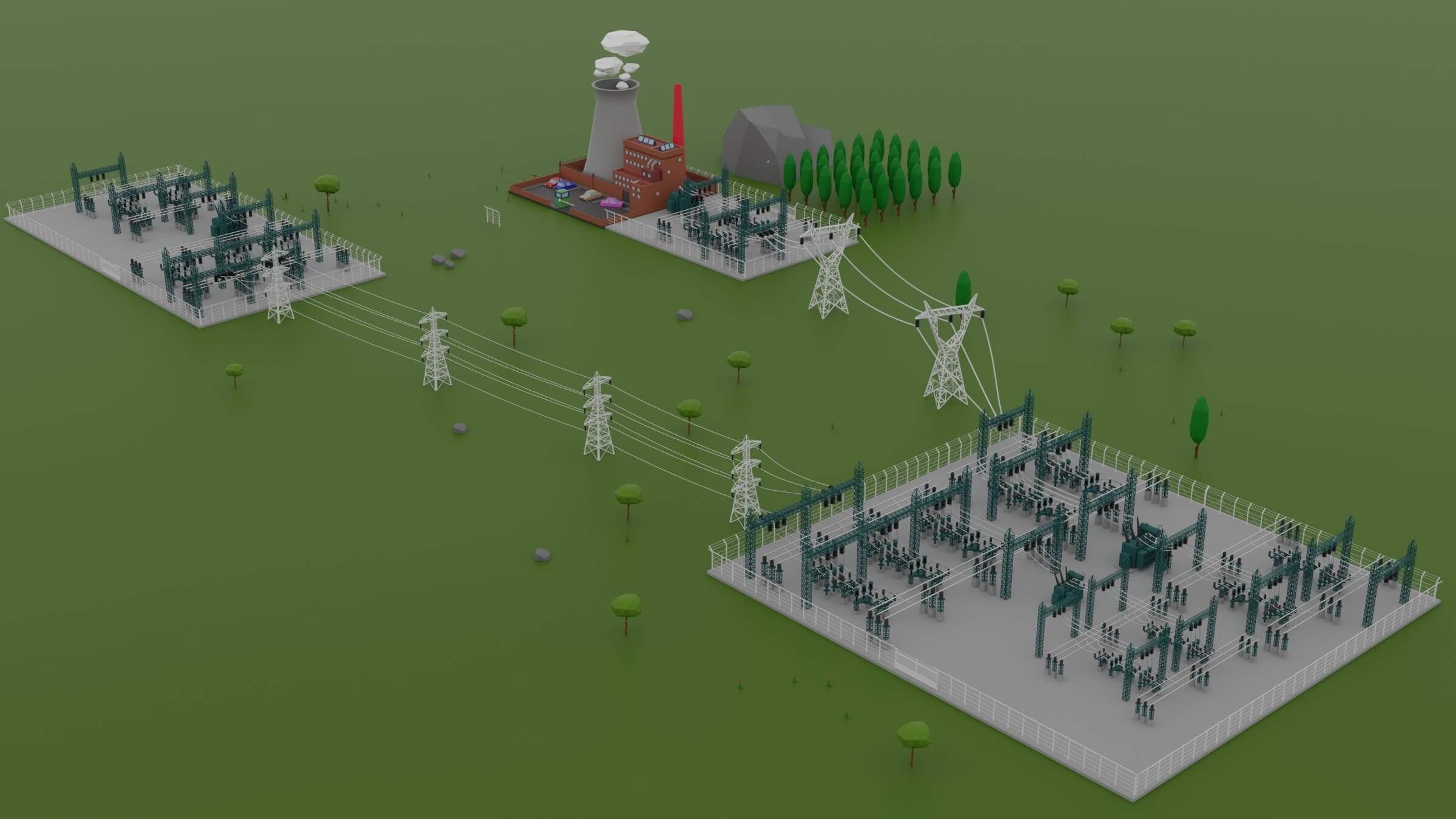 Electrical Grid Miniature - 3D Model by Sourabh_27