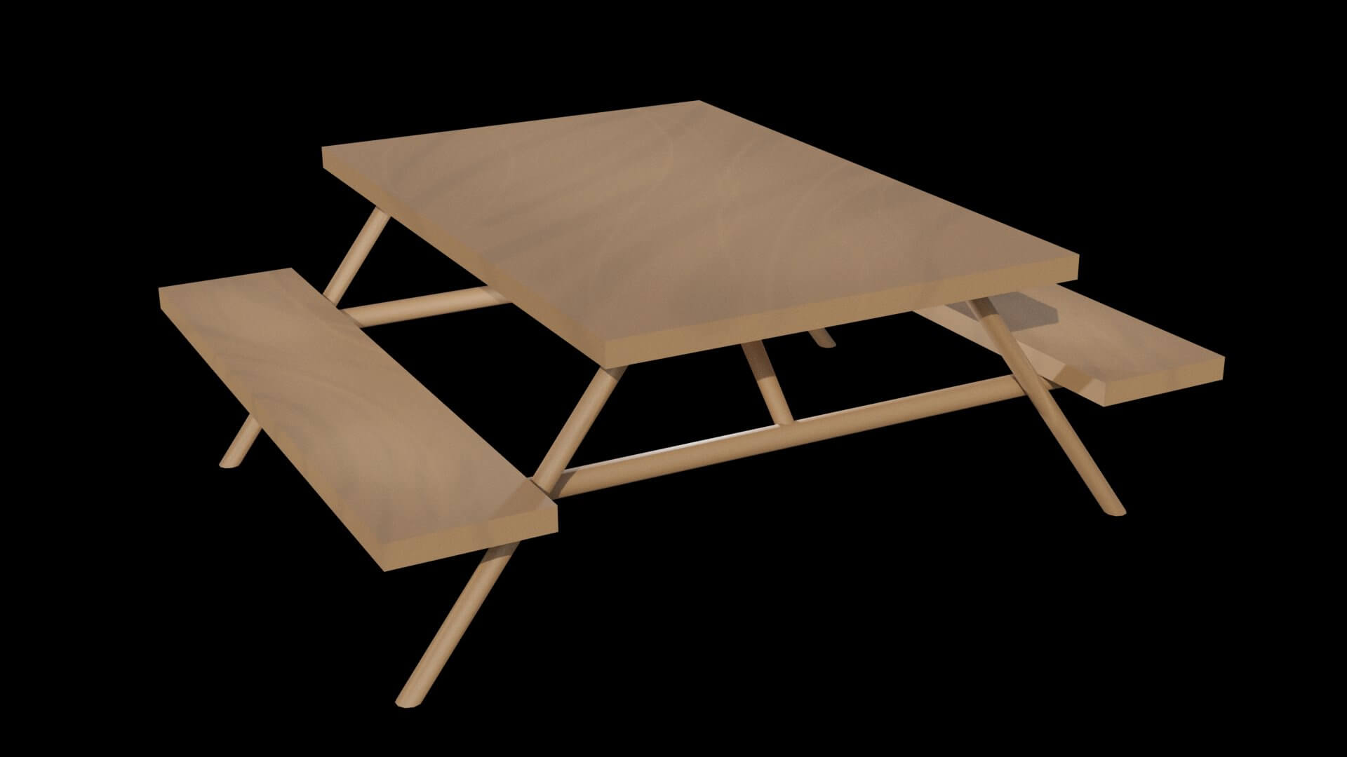 Picnic Table - 3D Model by Sourabh_27