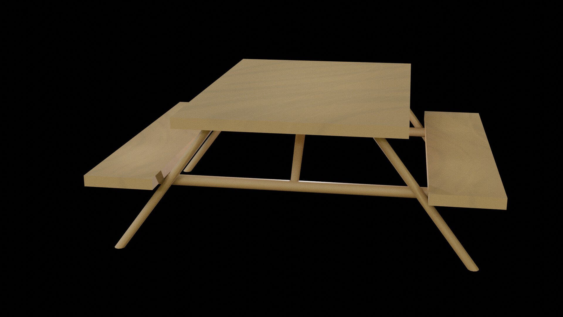 Picnic Table - 3D Model by Sourabh_27