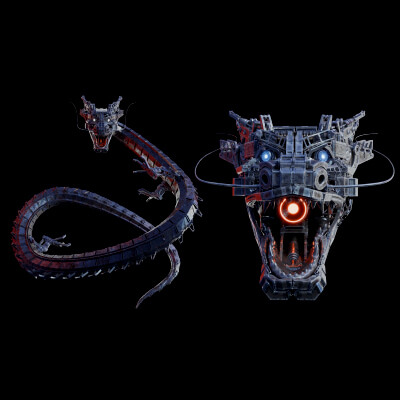 Realistic Cyborg Dragon Animated Model by Sourav 3D Creation