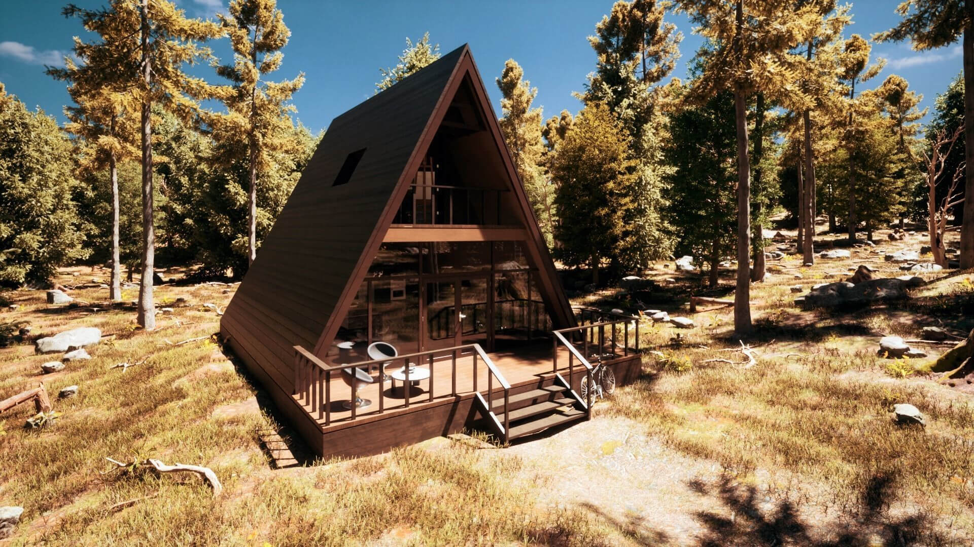 Realistic Forest Wooden House Design - 3D Model by Sourav 3D Creation