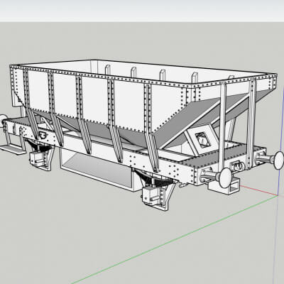 Oo Gauge Trout Ballast Hopper - Model Railway Wagon by southseact