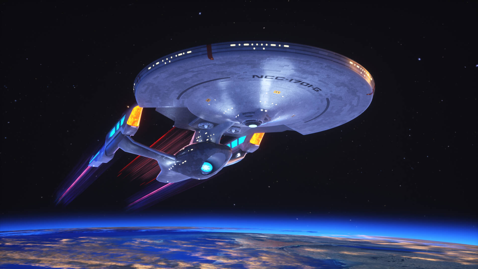 Enterprise G - Break Orbit by SparkieShock | RenderHub Wallpapers
