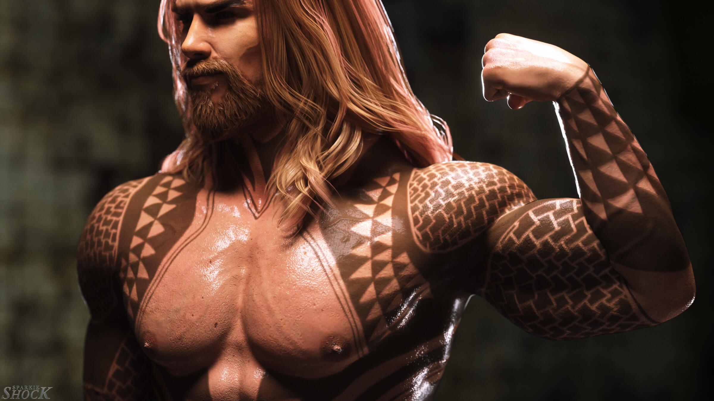 Aquamans' guns 3D Render, Digital Art by SparkieShock
