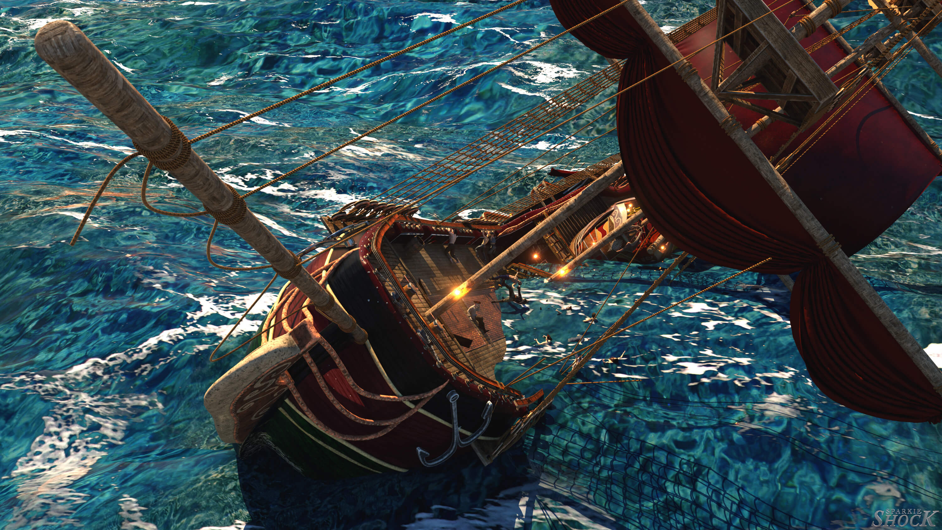 The fate of the Pirates 3D Render, Digital Art by SparkieShock