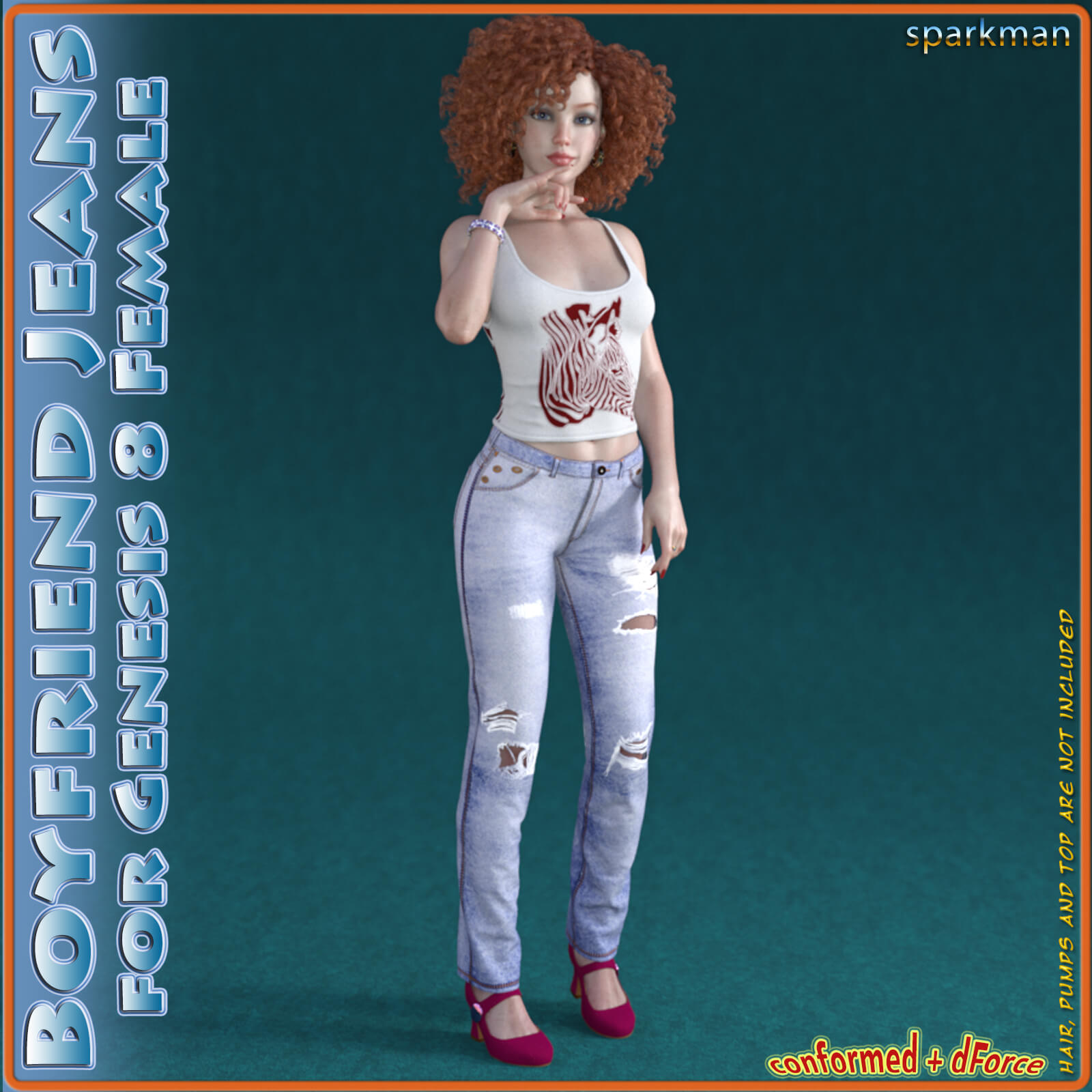 dForce Boyfriend Jeans for Genesis 8 Female - Daz Content by Sparkman