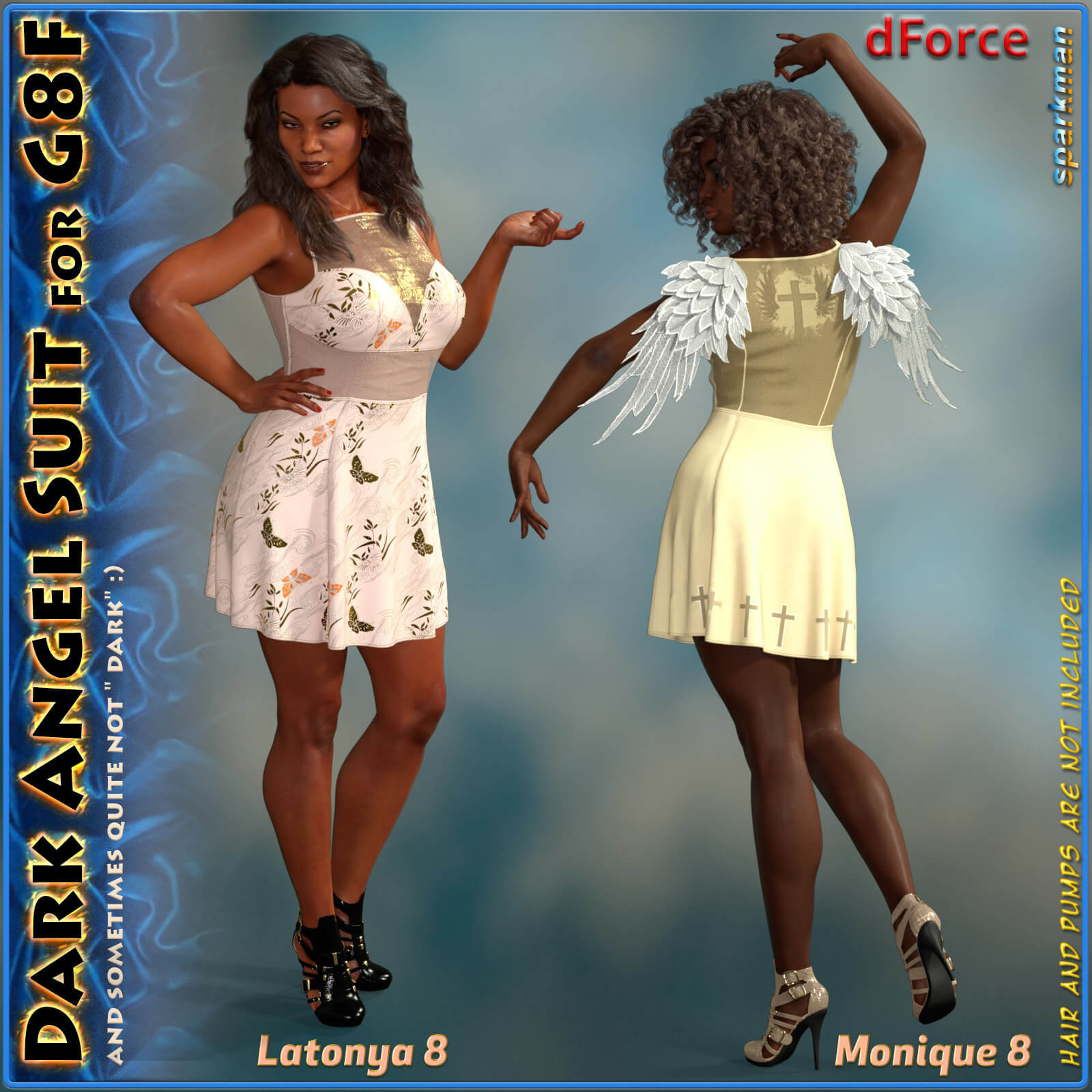 dForce Dark Angel Suit for Genesis 8 Female - Daz Content by Sparkman