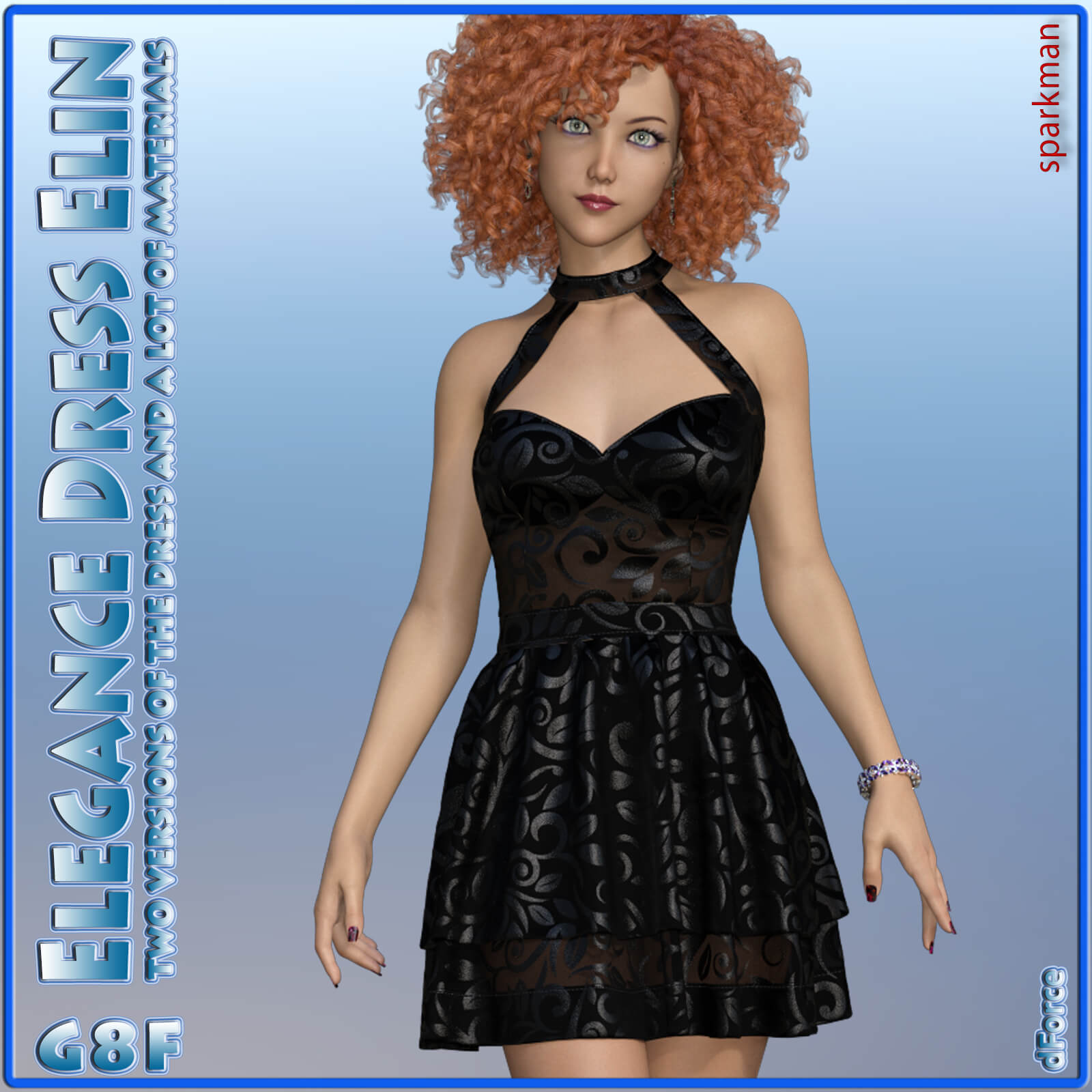 dForce Elegance Dress Elin for Genesis 8 Female - Daz Content by Sparkman
