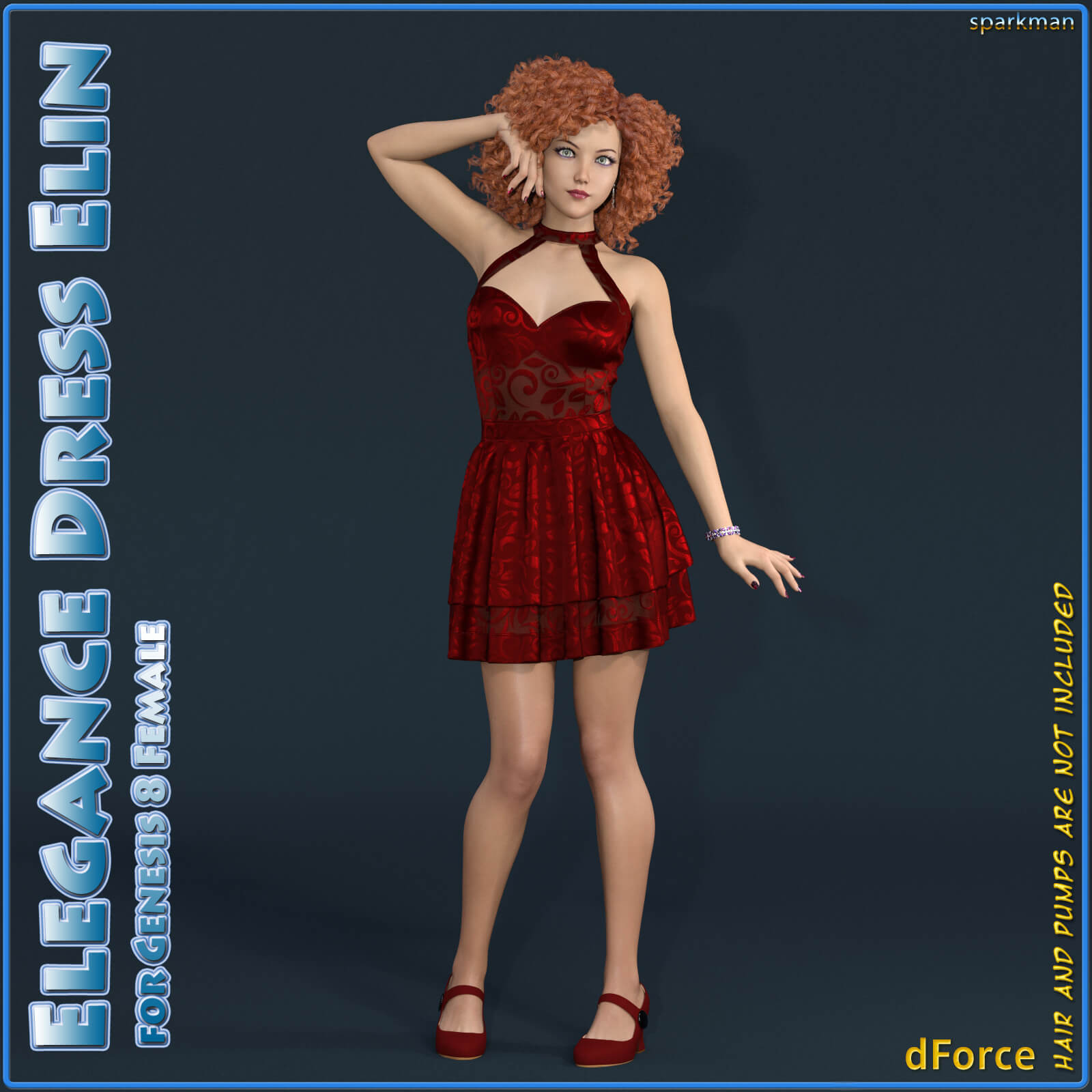dForce Elegance Dress Elin for Genesis 8 Female - Daz Content by Sparkman