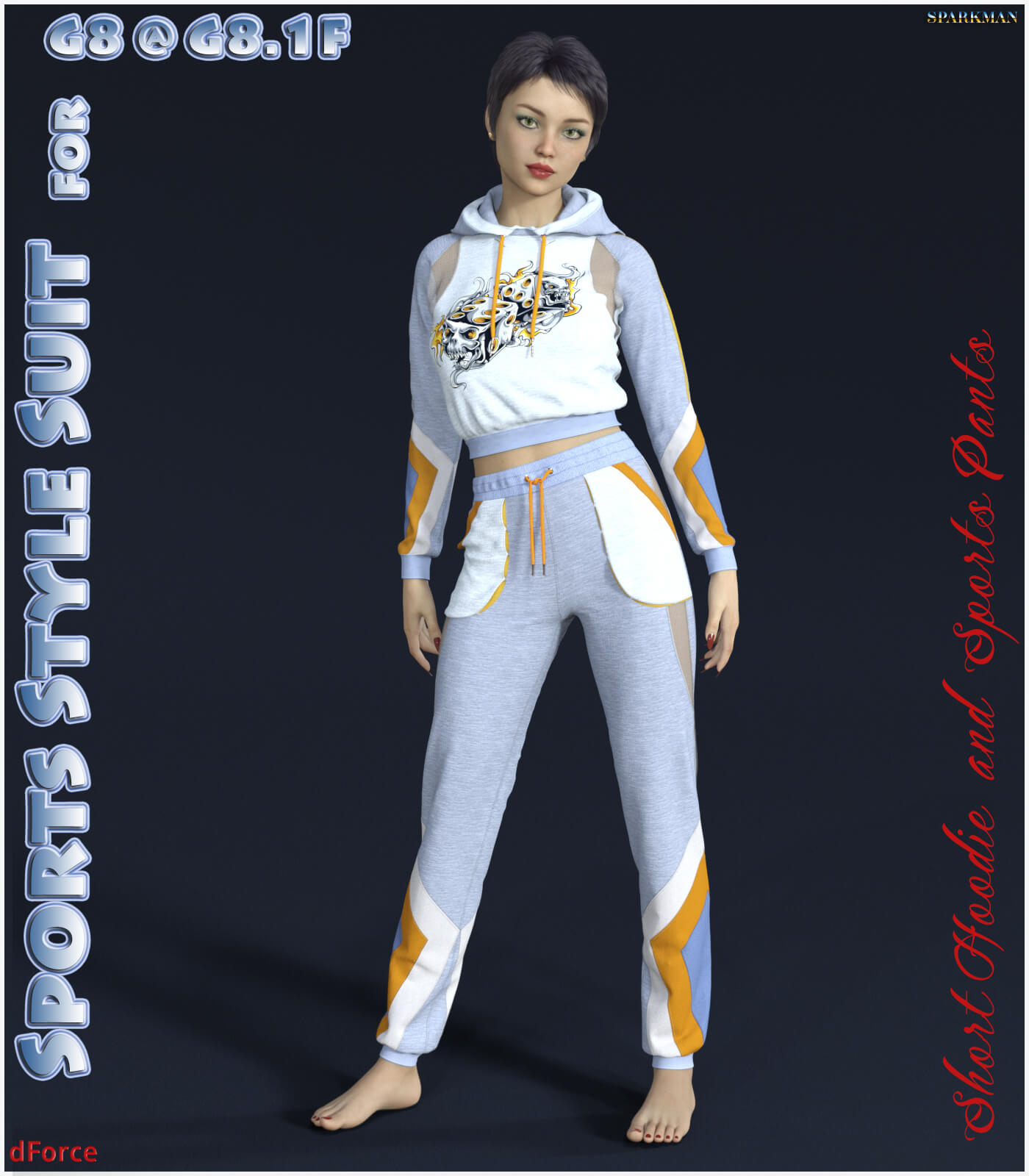 dForce G8 Sports Style Suit for G8F @ G8.1F - Daz Content by Sparkman