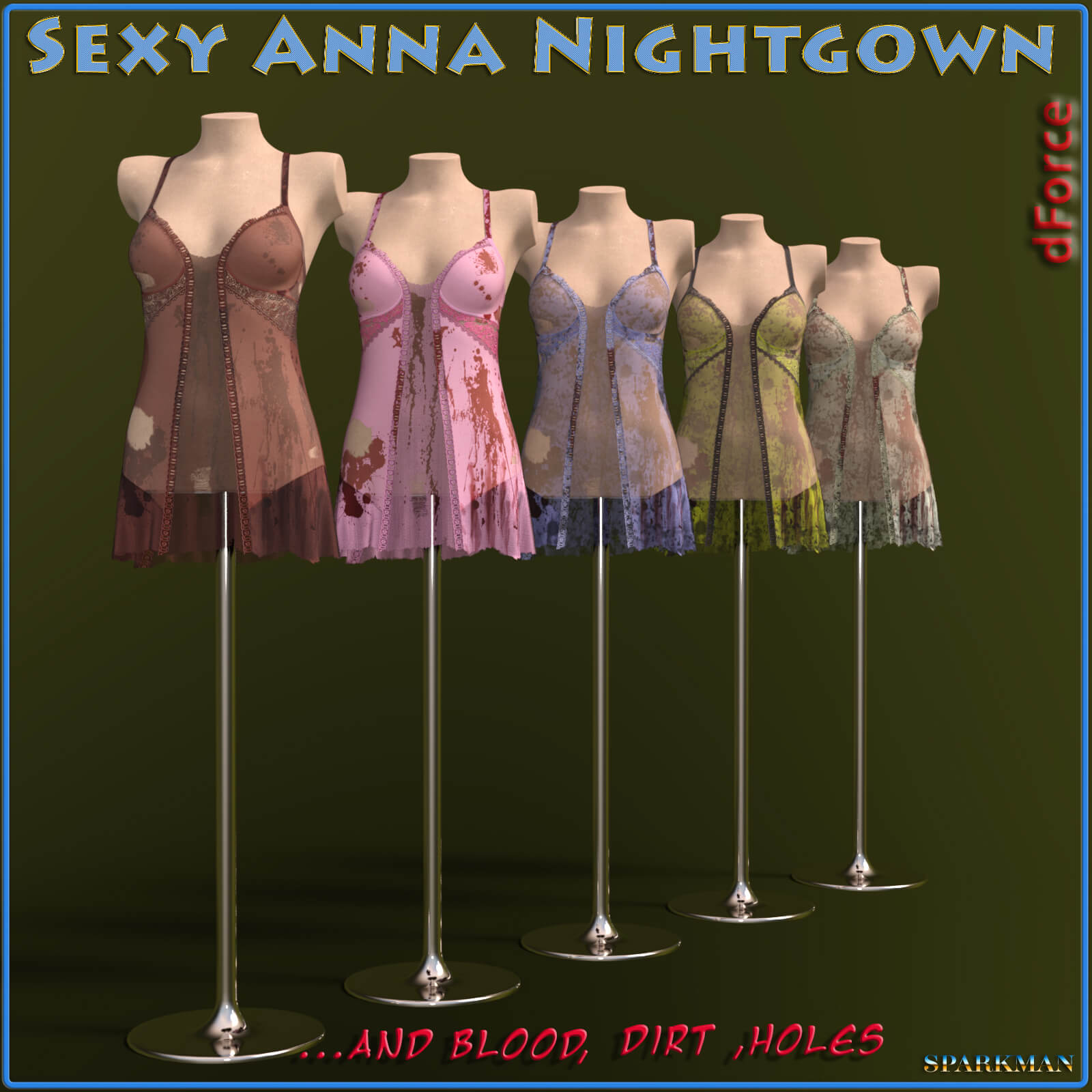 dForce Sexy Anna Nightgown for G8F @ G8.1F - Daz Content by Sparkman