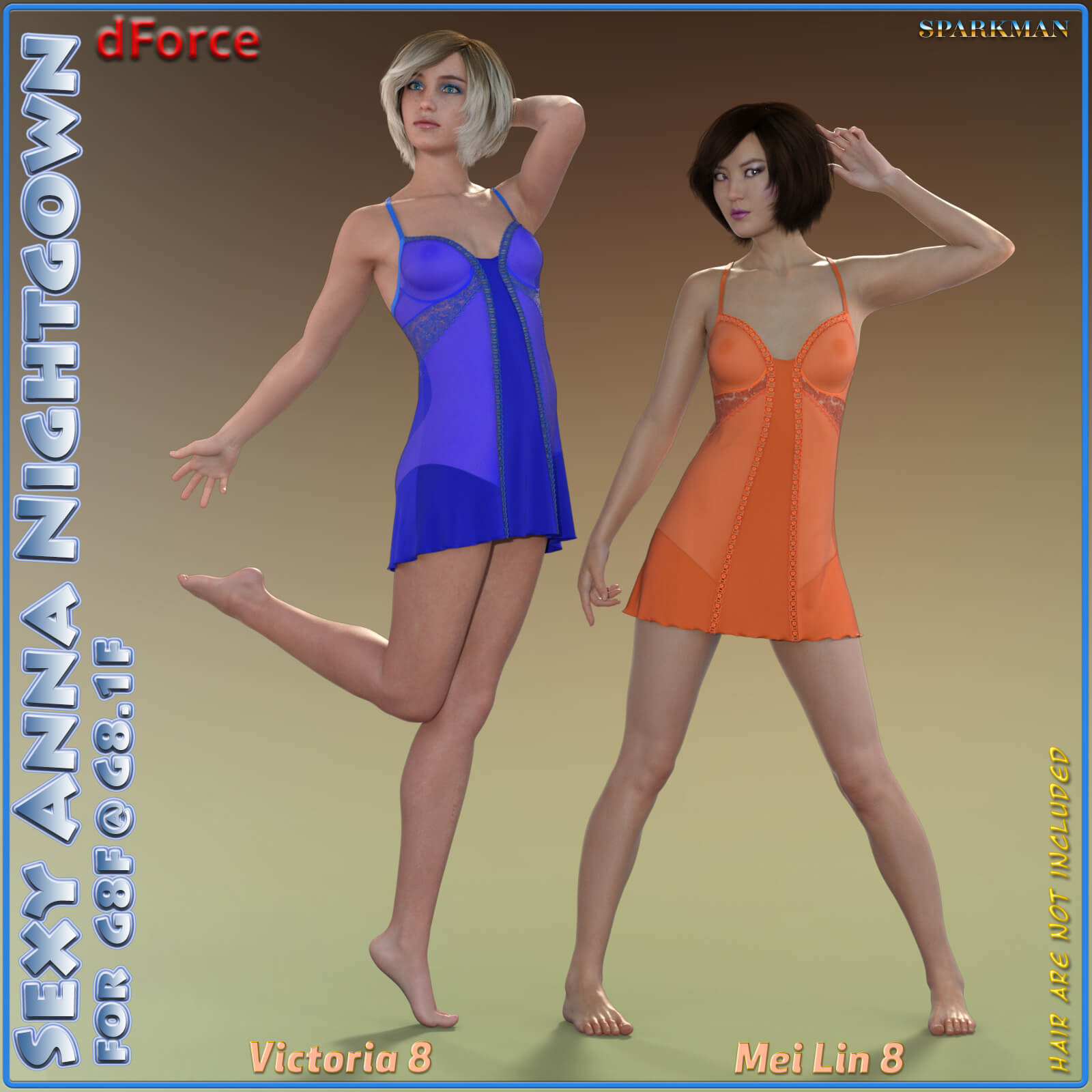 dForce Sexy Anna Nightgown for G8F @ G8.1F - Daz Content by Sparkman