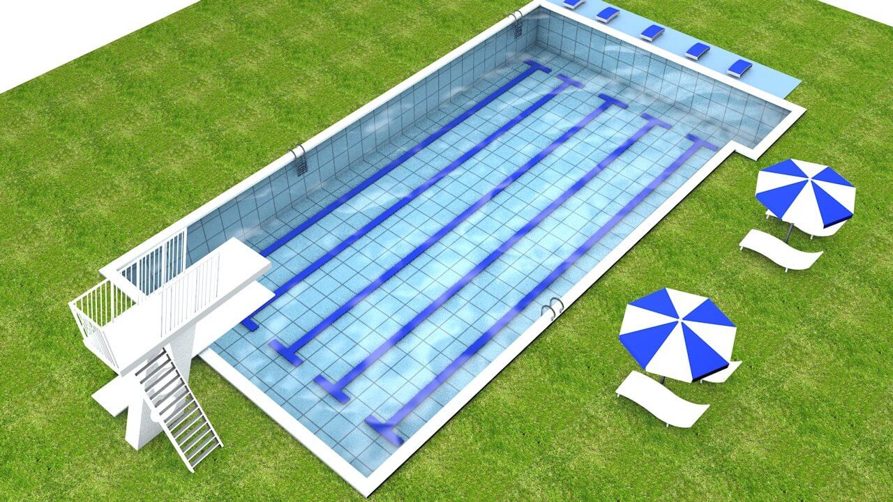 Swimming Pool - 3D Model by Spawn0208