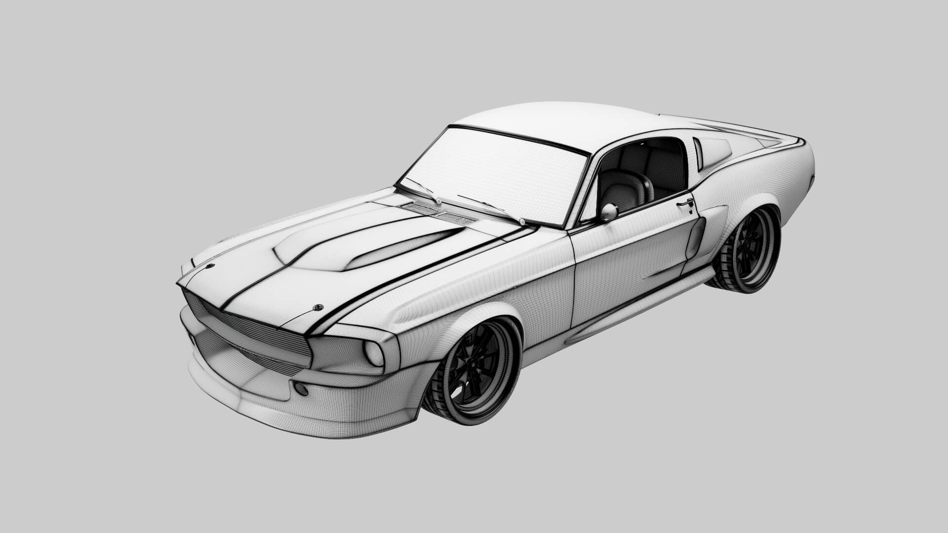 1967 Custom GT500 - 3D Model by spaz