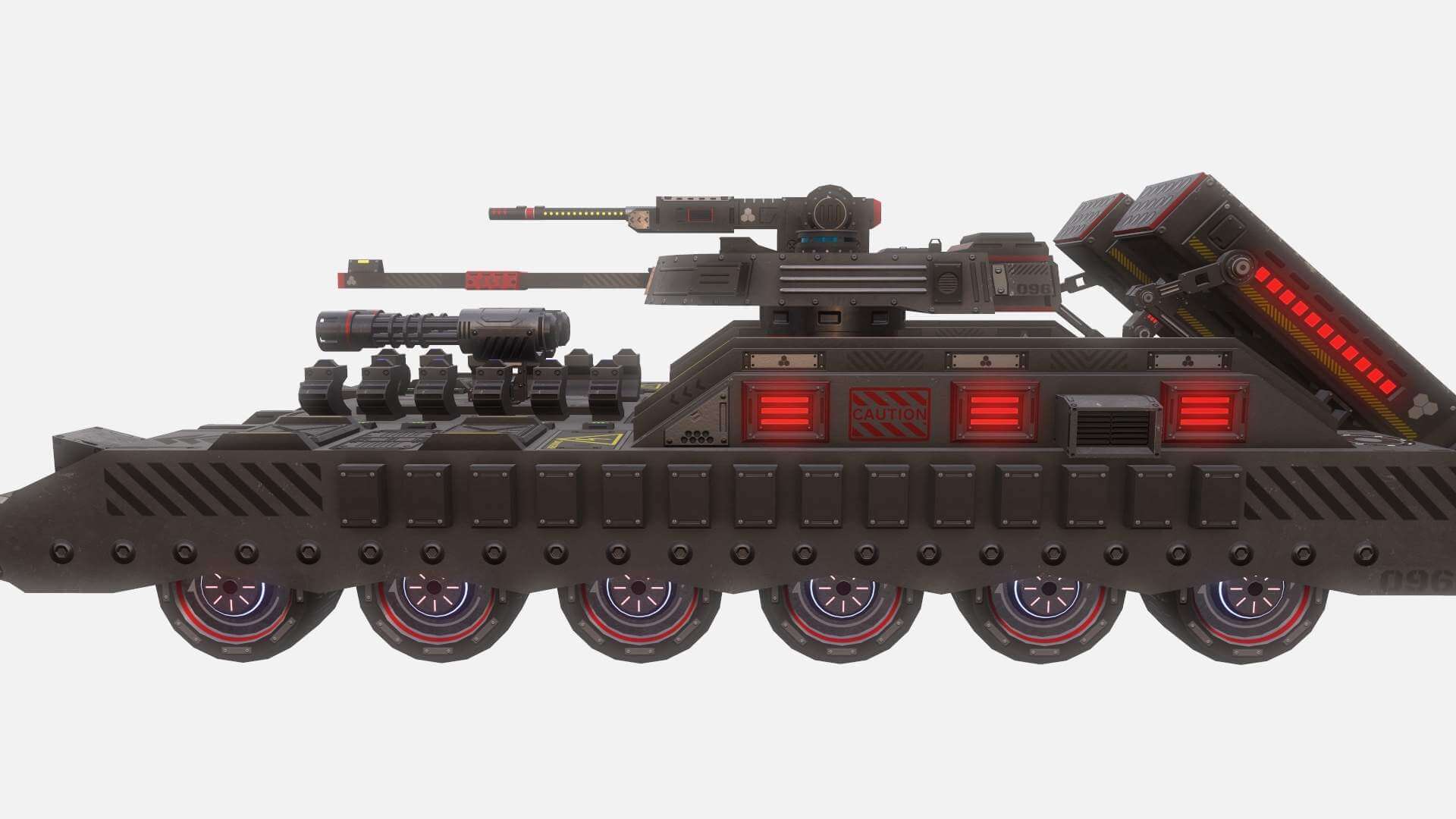 Sci-Fi Tank 3D Model by spectra_7