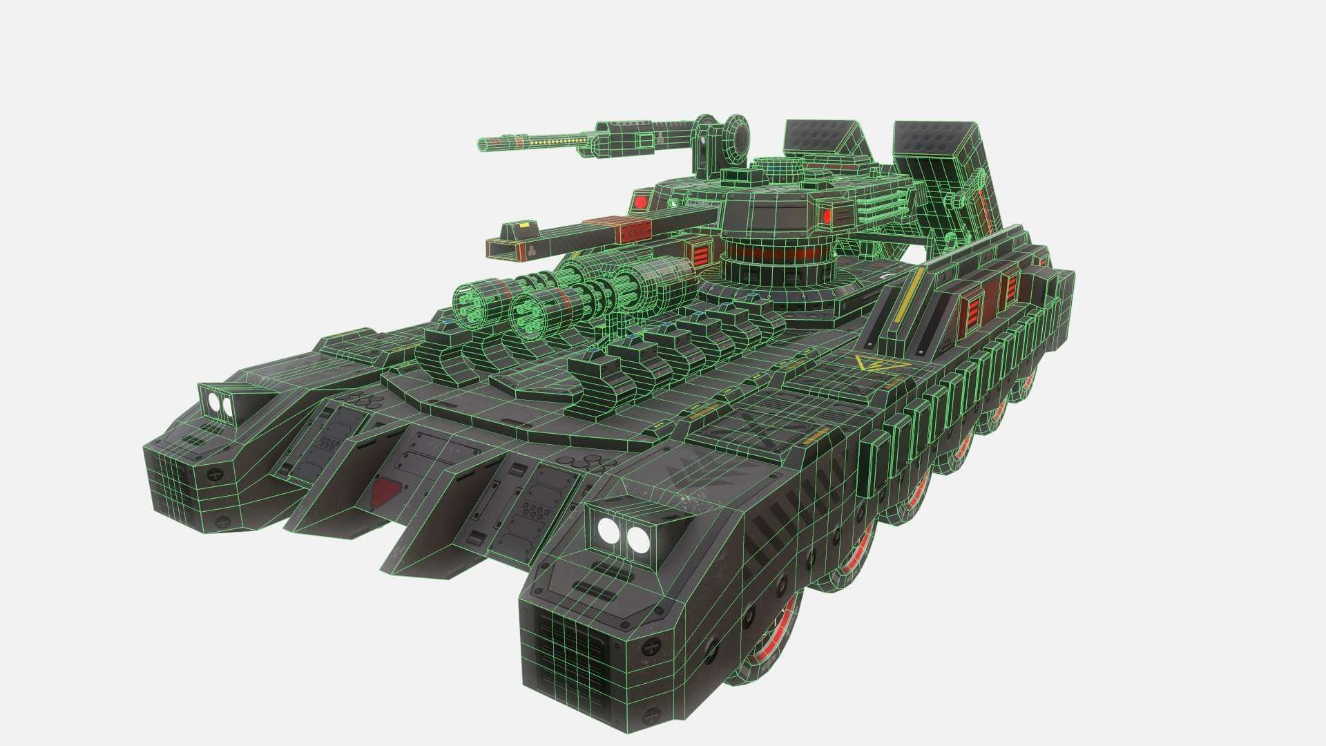 Sci-Fi Tank 3D Model by spectra_7