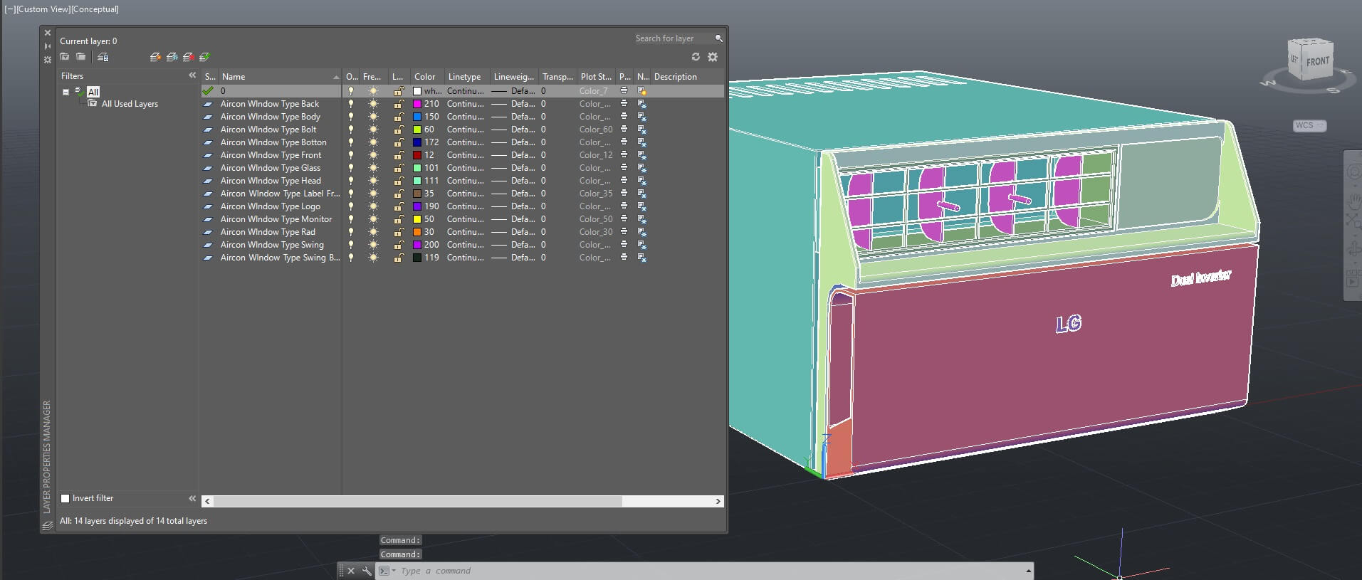 Aircon Window Type A2 - 3D Model by Speedup