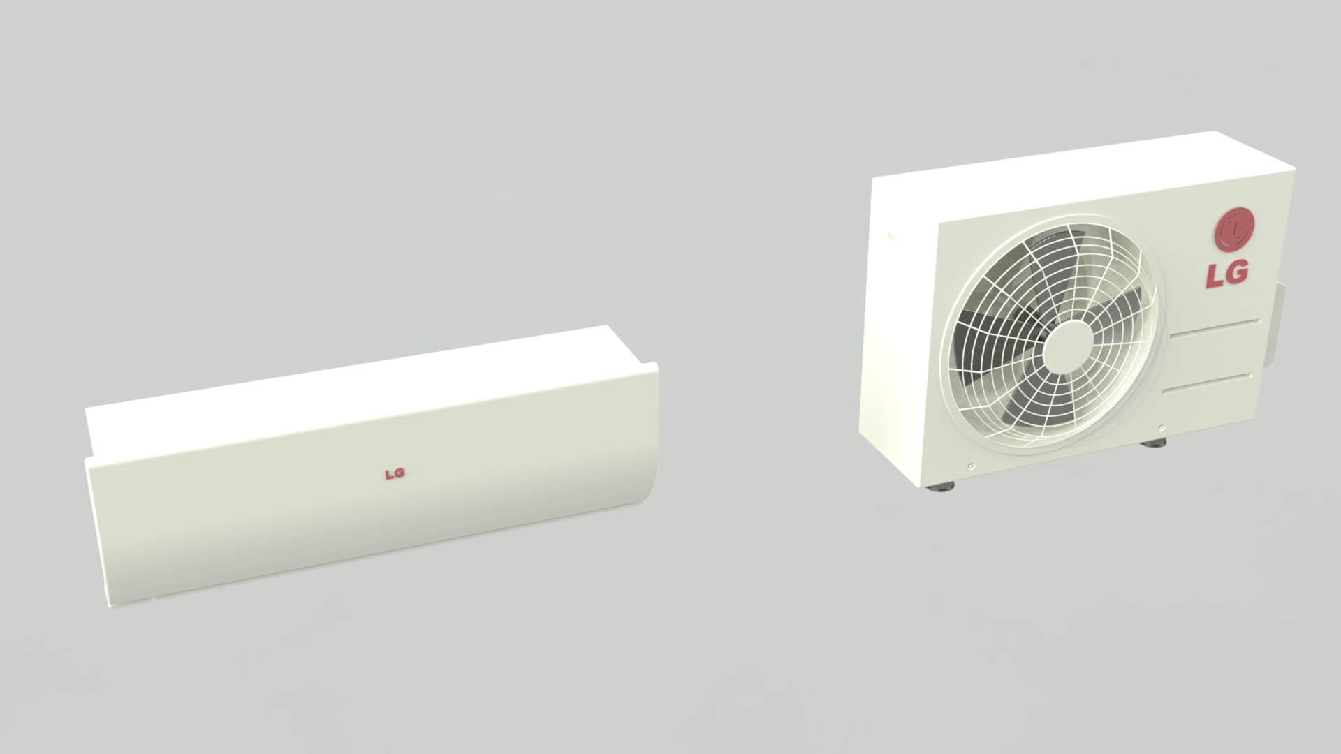 Aircon Split Type A1 - 3D Model by Speedup