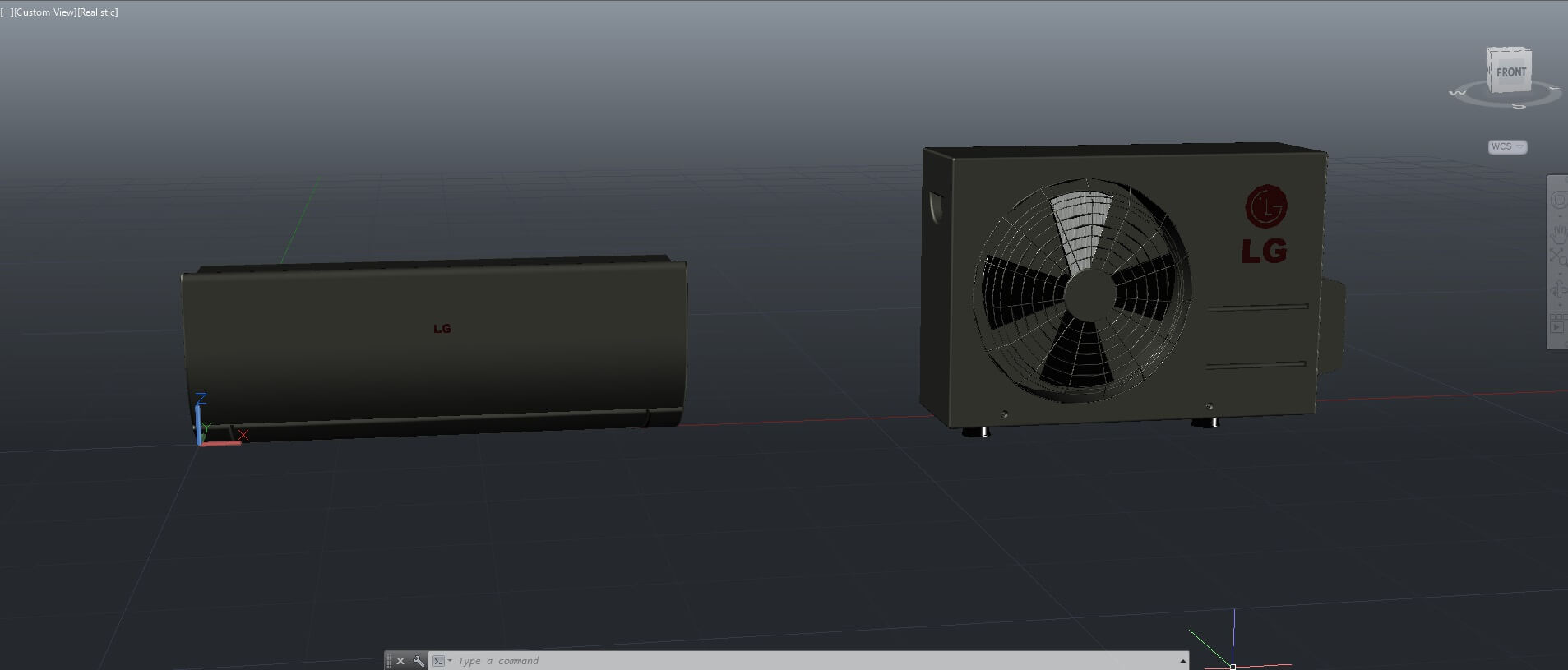 Aircon Split Type A1 - 3D Model by Speedup