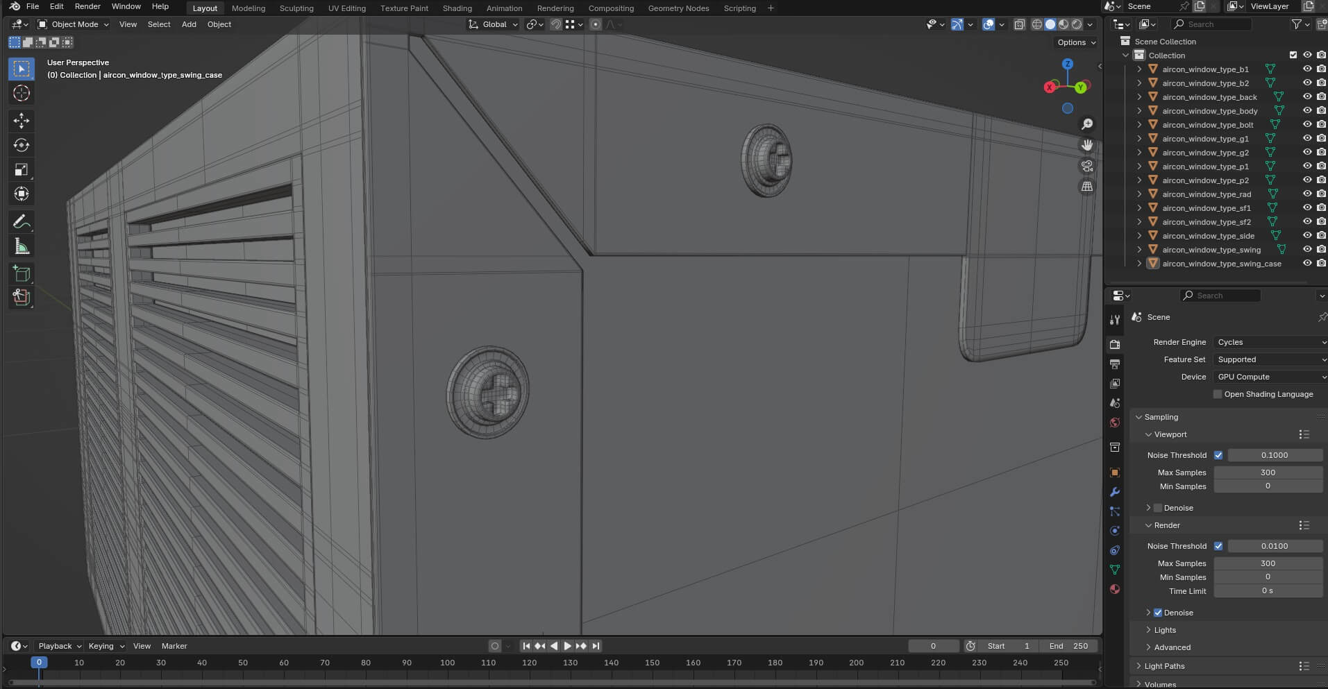 Aircon window type N1 - 3D Model by Speedup