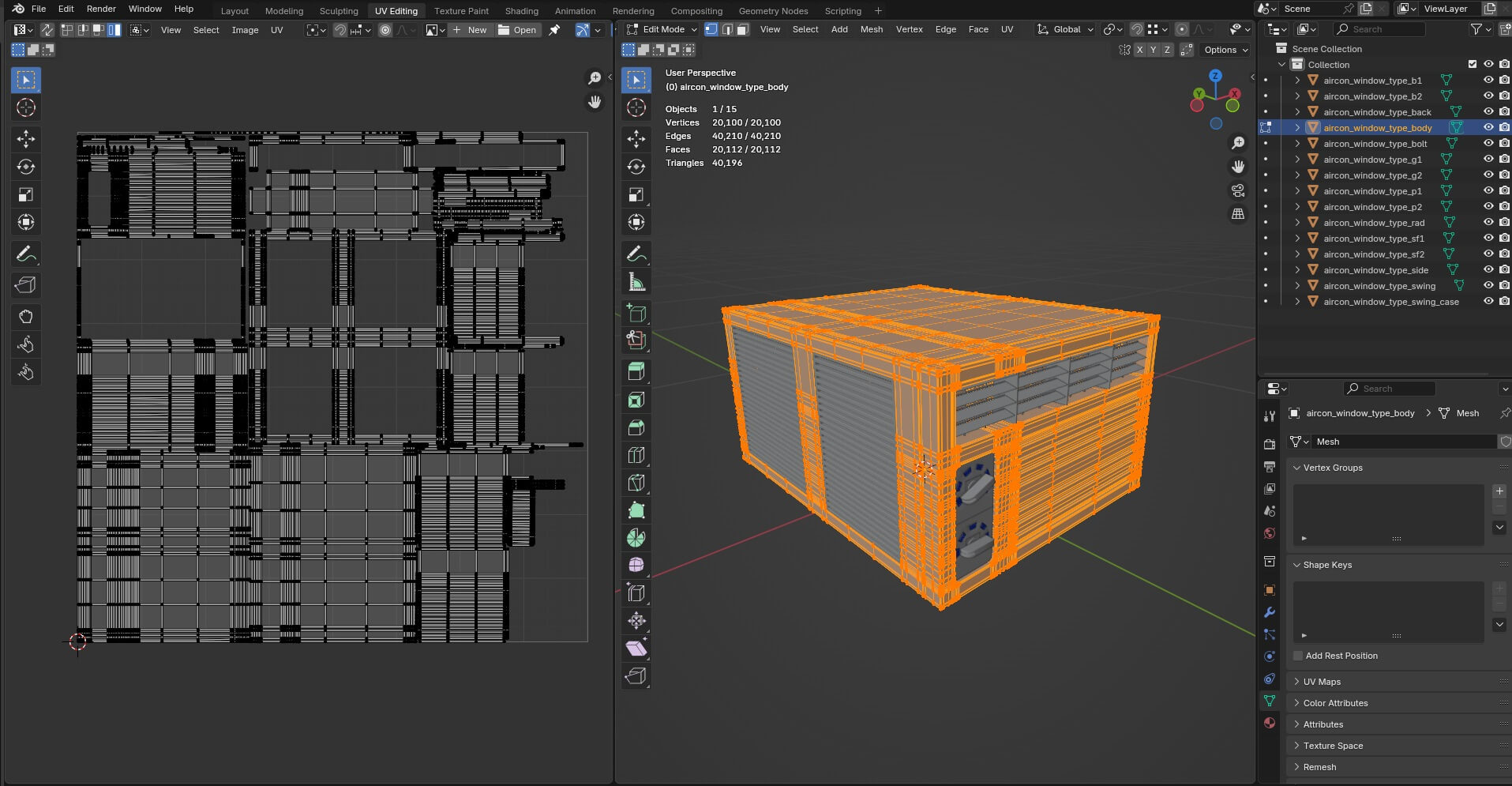 Aircon Window Type N1 - 3D Model by Speedup