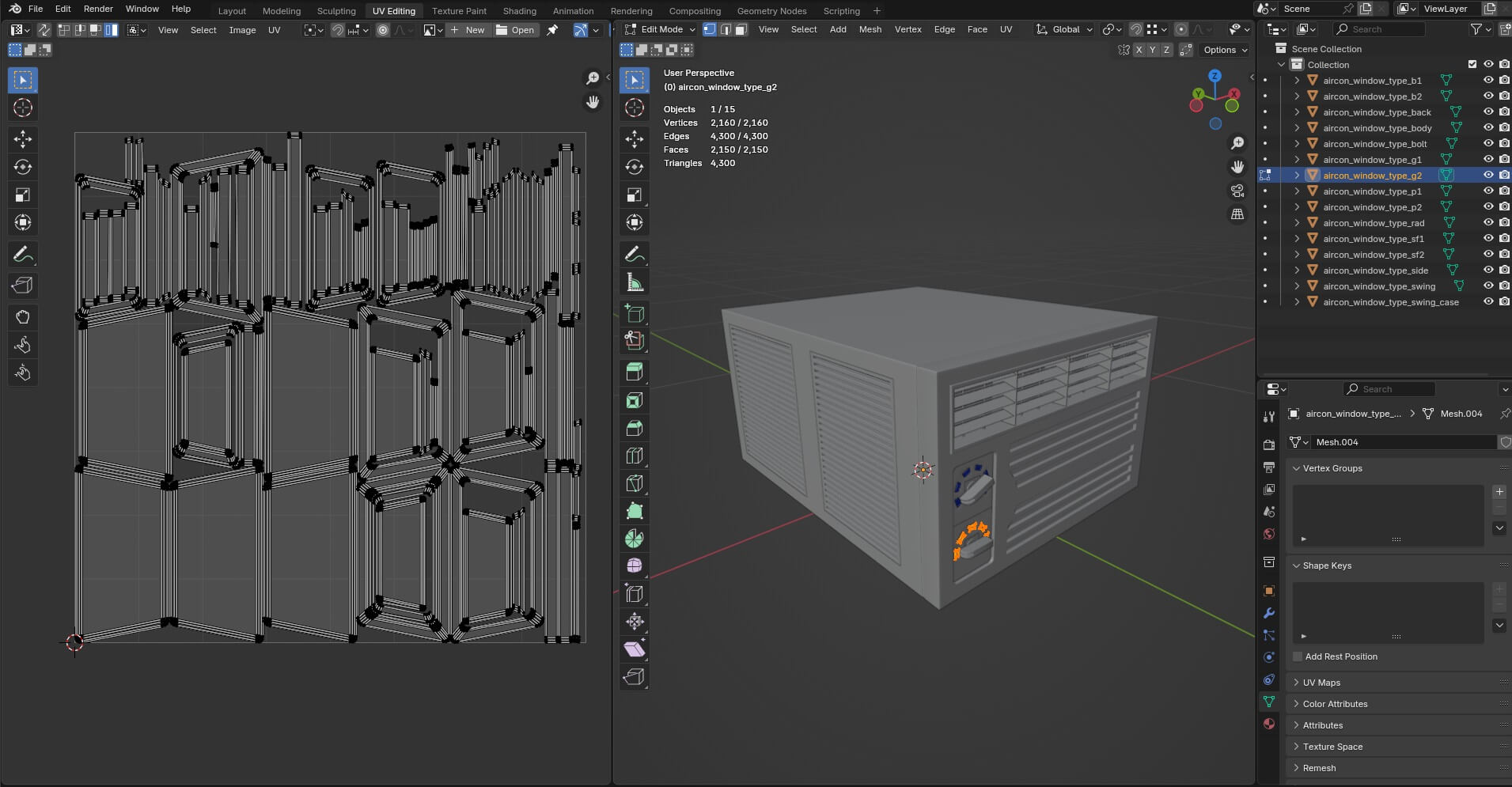 Aircon Window Type N1 - 3D Model by Speedup