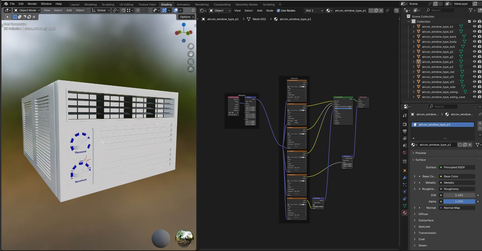 Aircon Window Type N1 - 3D Model by Speedup