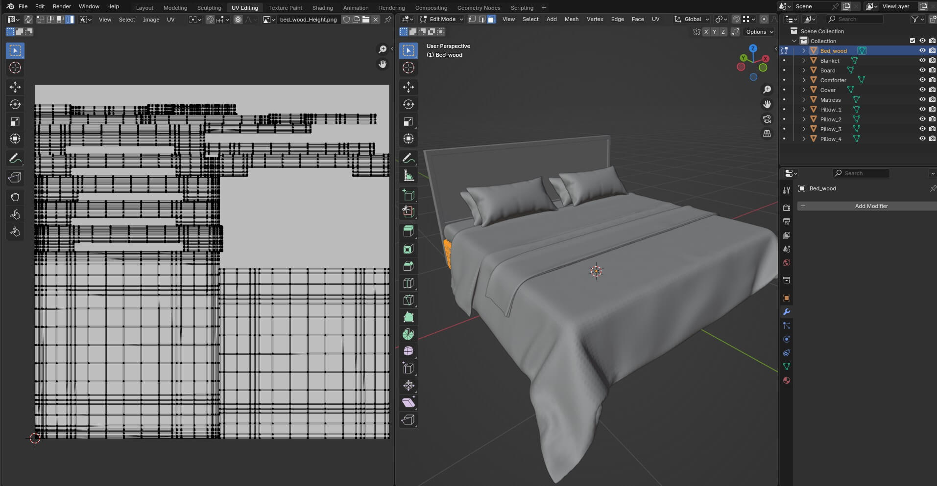 Bed 3 3D Model by Speedup