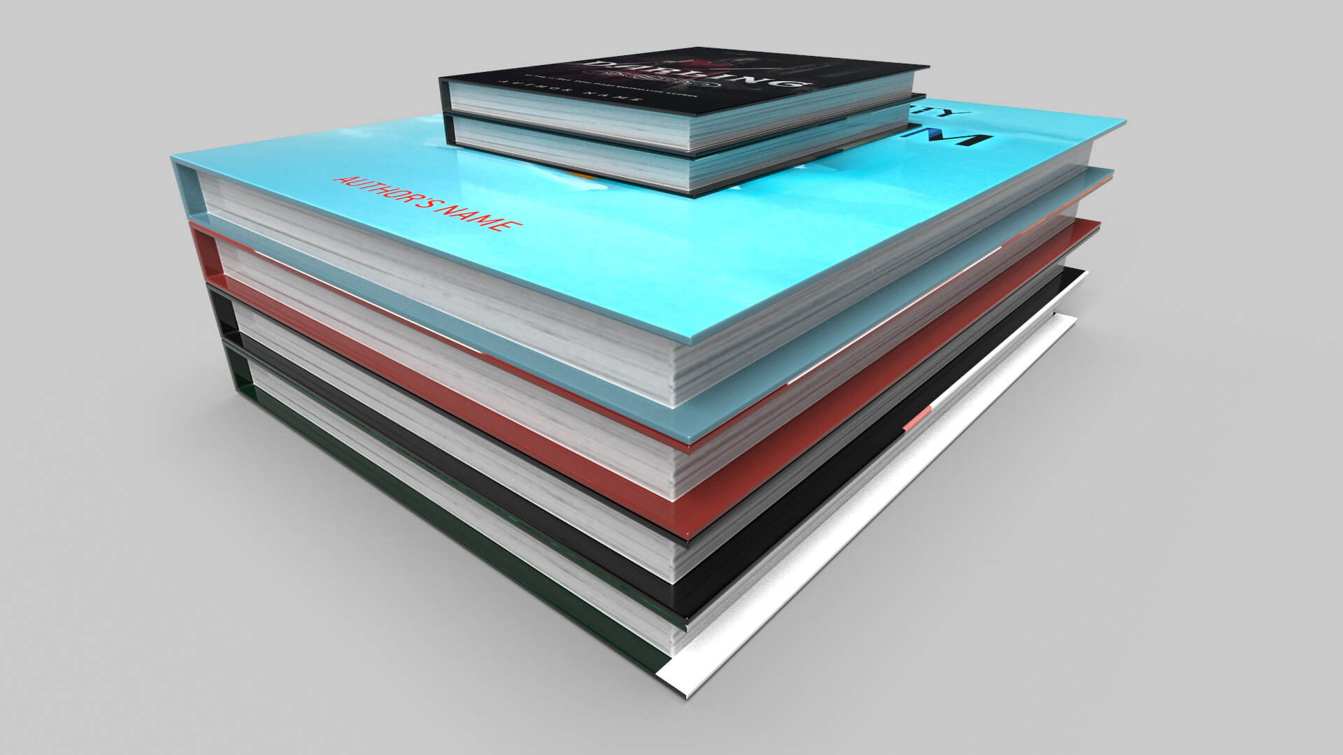 Books with Cover RH1 - Free 3D Model by Speedup