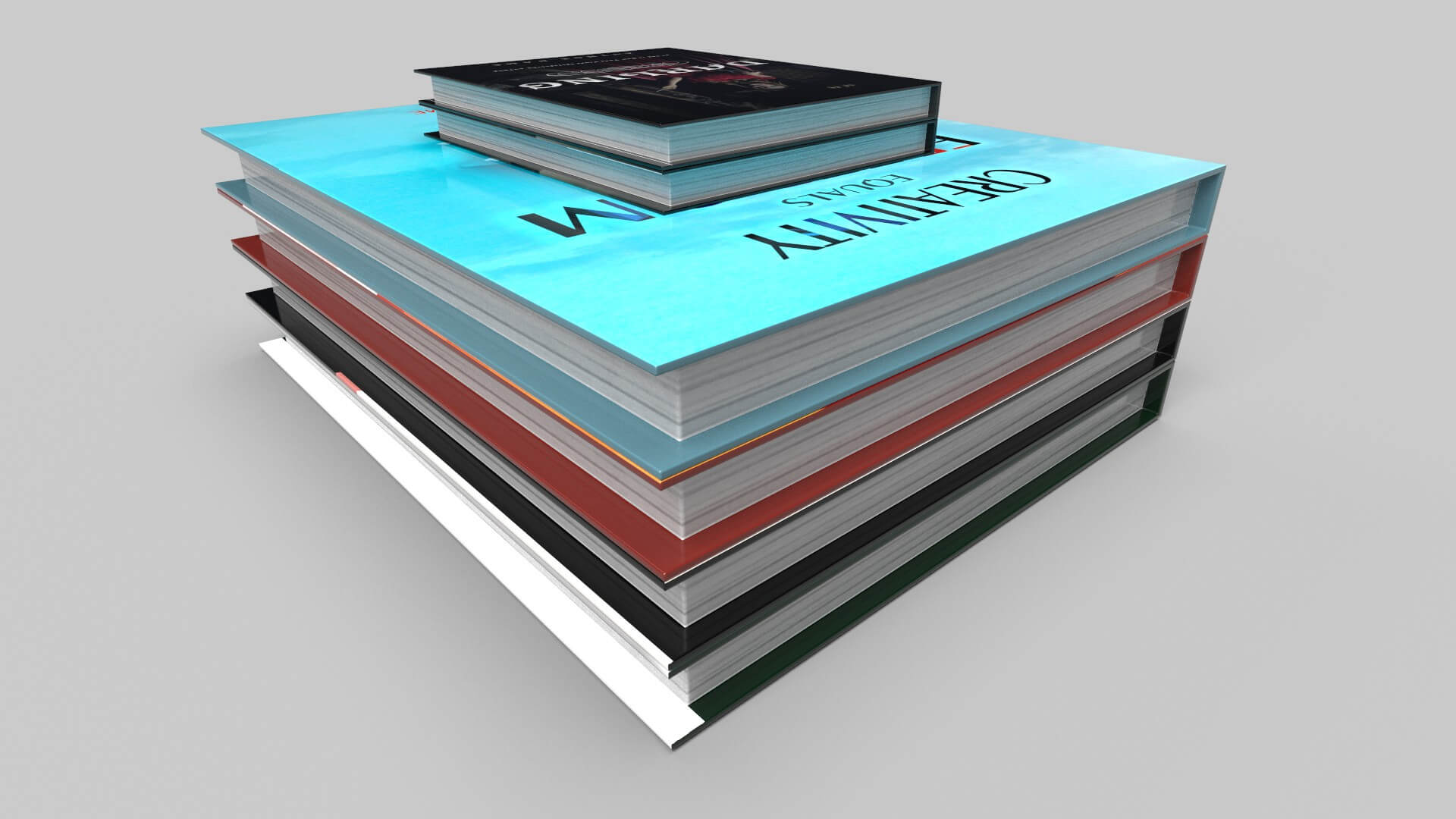 Books with Cover RH1 - Free 3D Model by Speedup