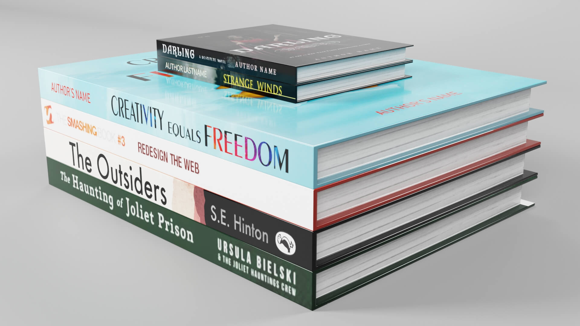 Books with Cover RH1 - Free 3D Model by Speedup