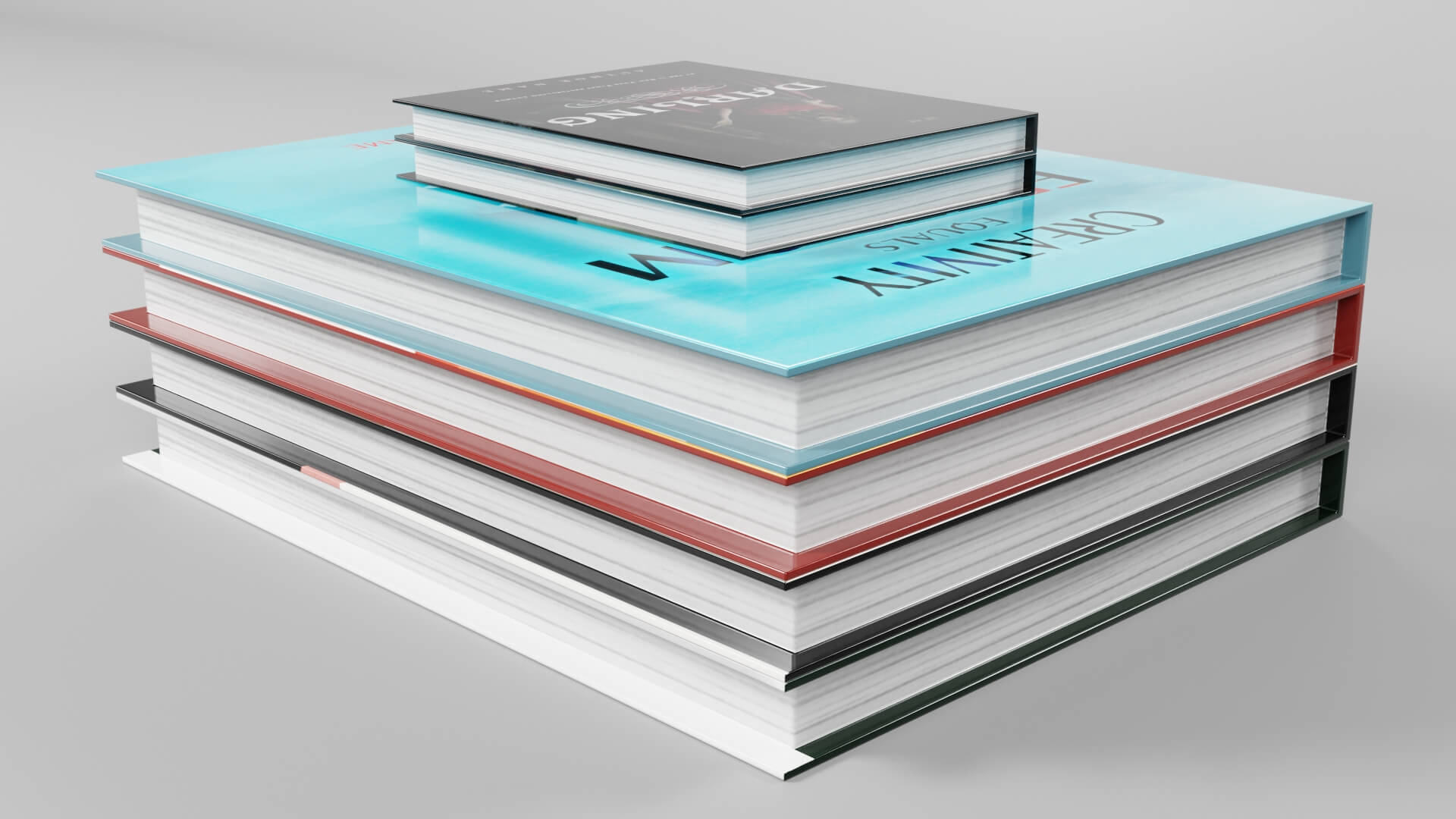 Books with Cover RH1 - Free 3D Model by Speedup