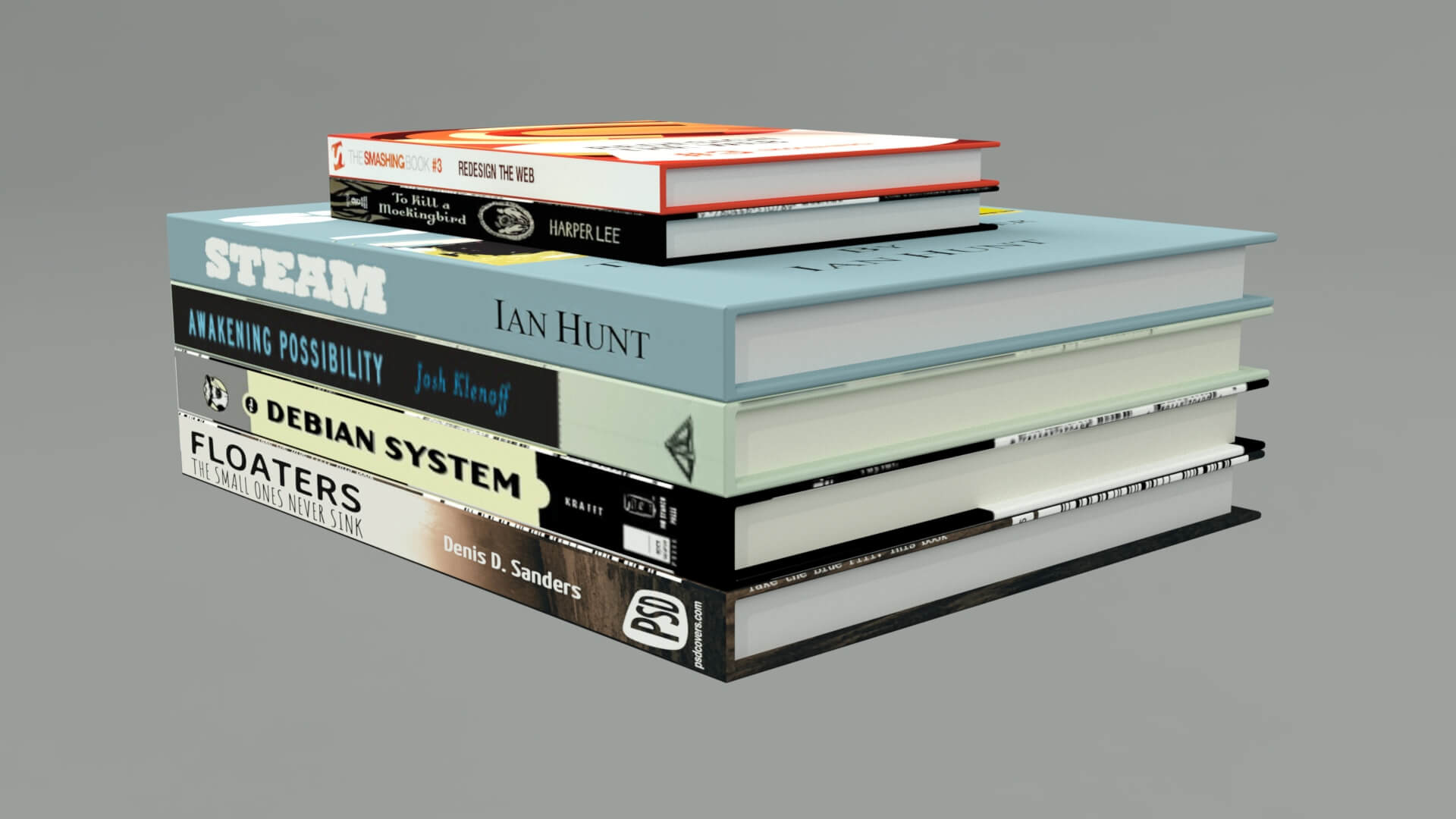 Books with Cover A1 - Free 3D Model by Speedup