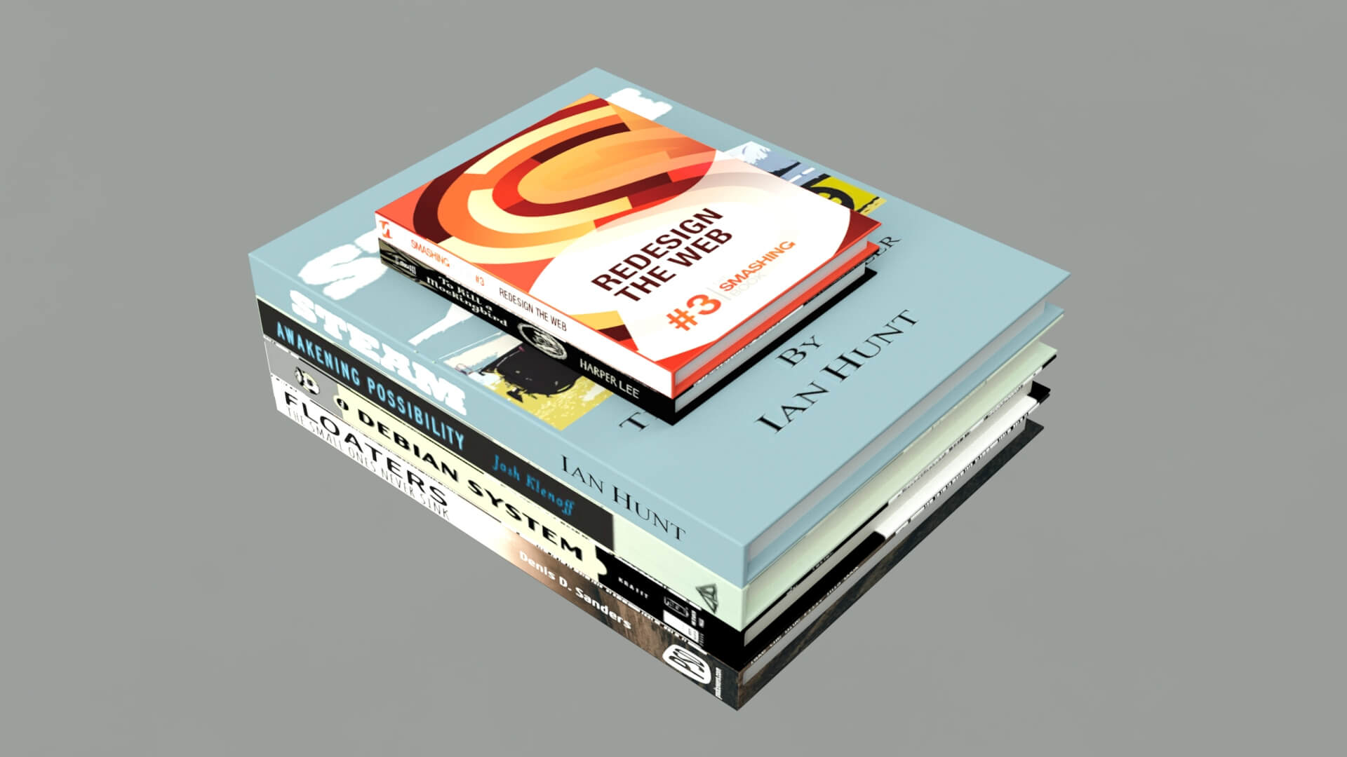 Books with Cover A1 - Free 3D Model by Speedup