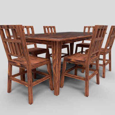Dining Set RH11 - 3D Model by Speedup