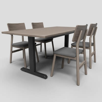 Dining Set RH26 - 3D Model by Speedup