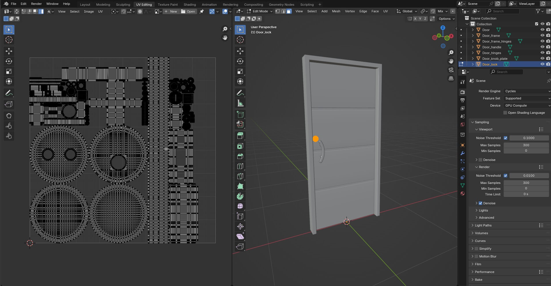 Door Design 02 - 3D Model by Speedup