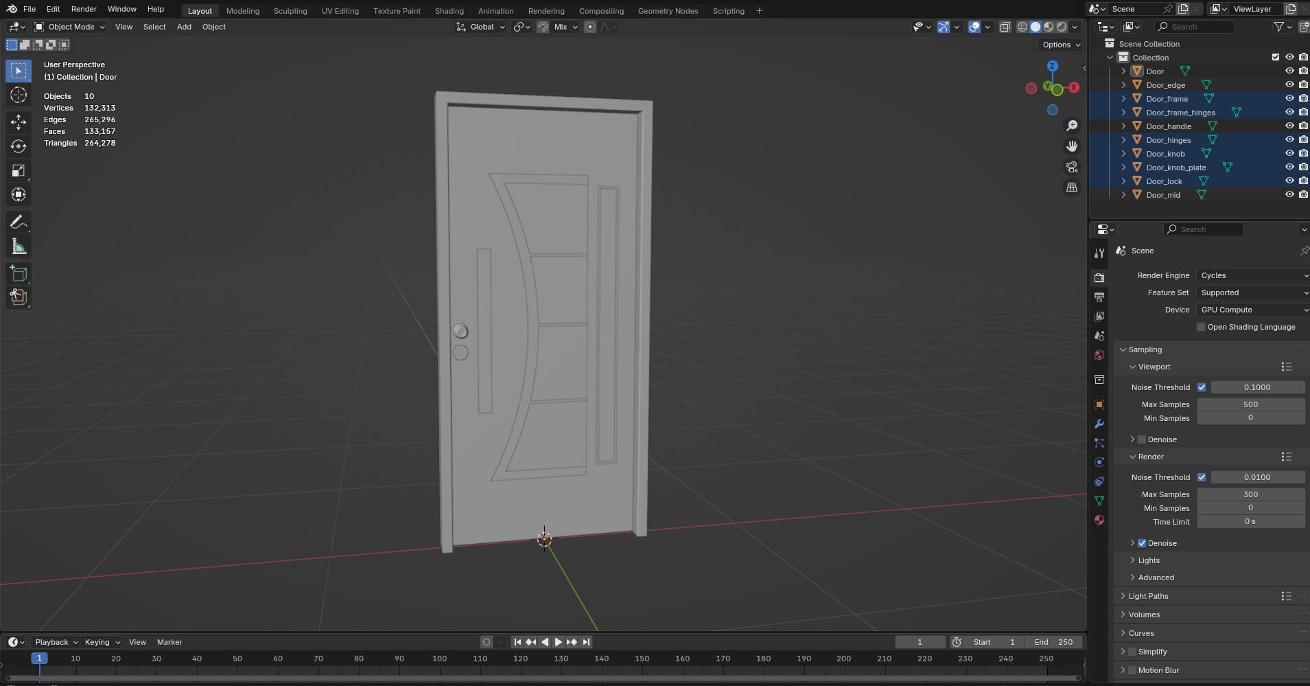 Door Design 58 - 3D Model by Speedup
