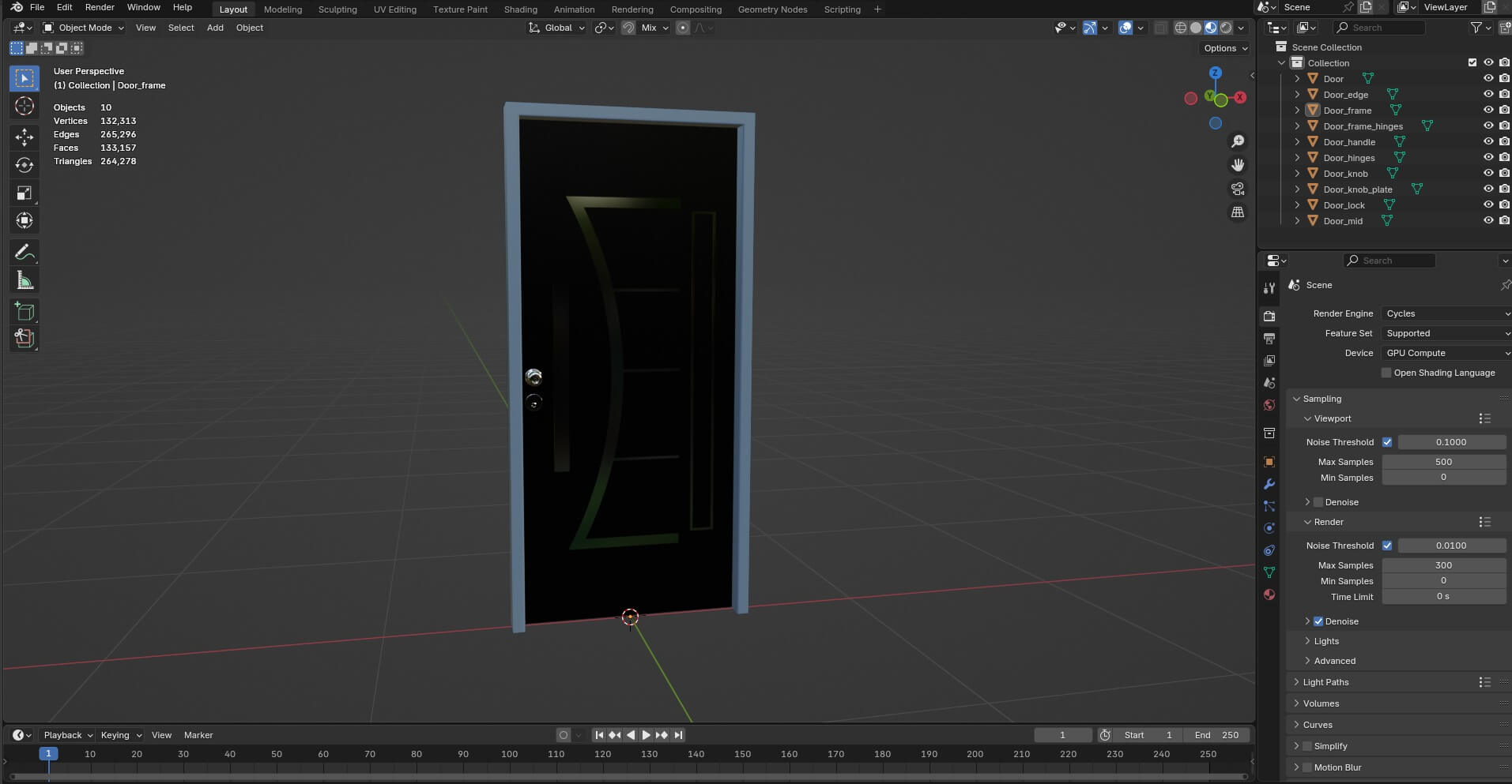 Door Design 58 - 3D Model by Speedup