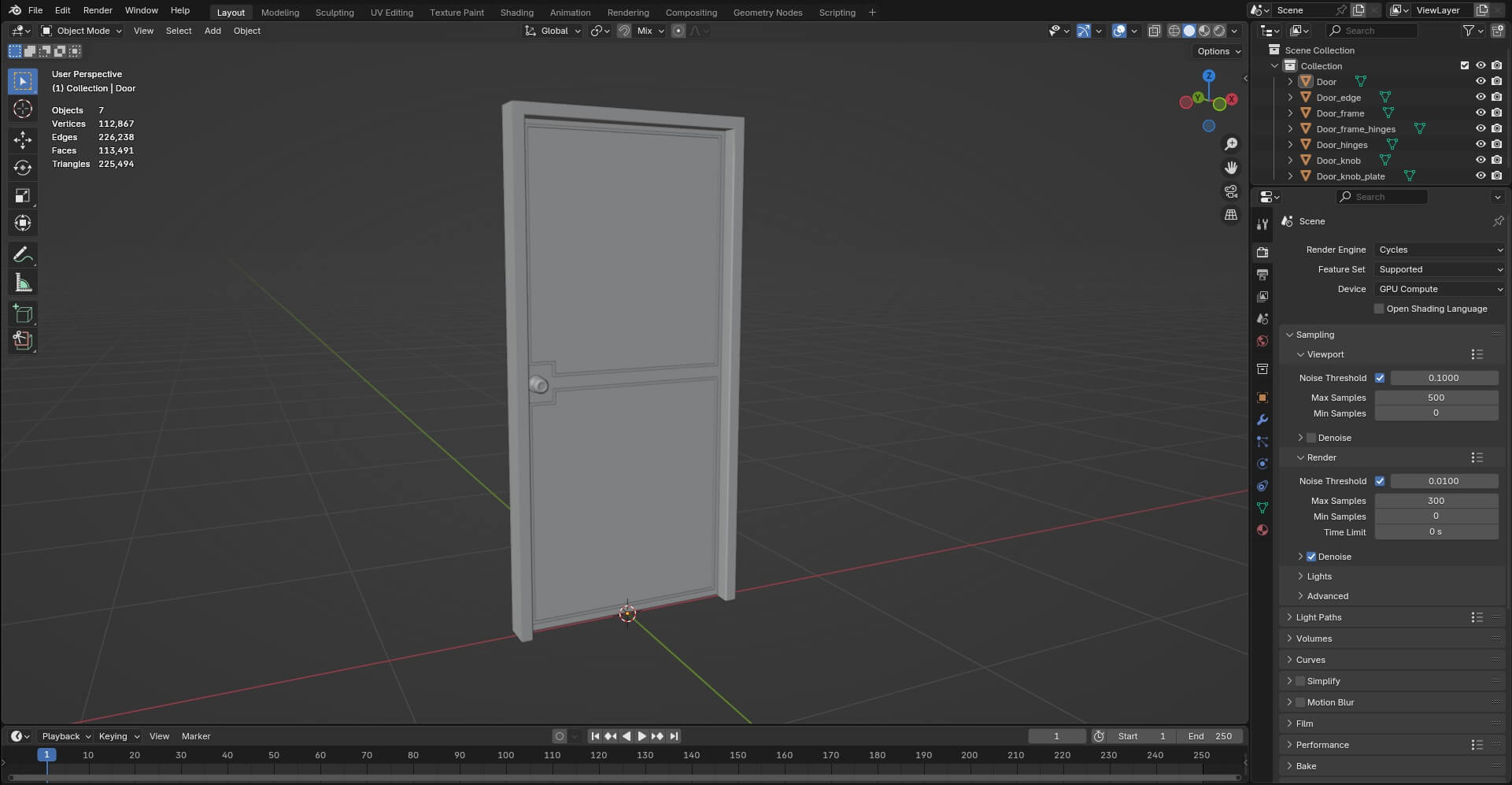 Door Design 08 - 3D Model by Speedup