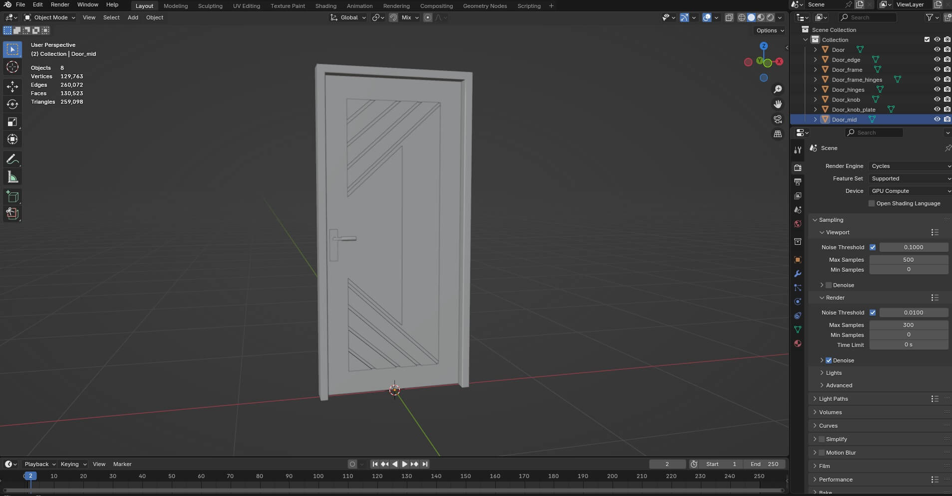 Door Design 80 - 3D Model by Speedup