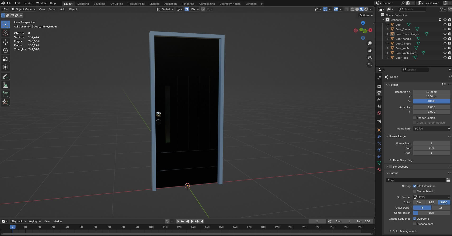 Door Design 83 - 3D Model by Speedup